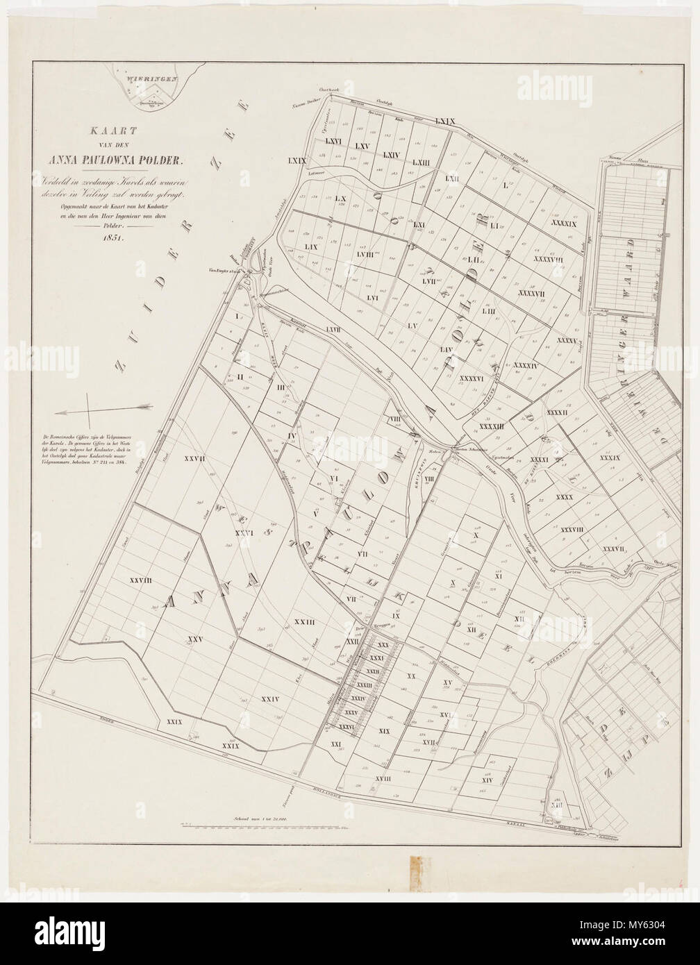 Anna Paulowna Polder 1851. "Kaart van den Anna Paulowna Polder ...
