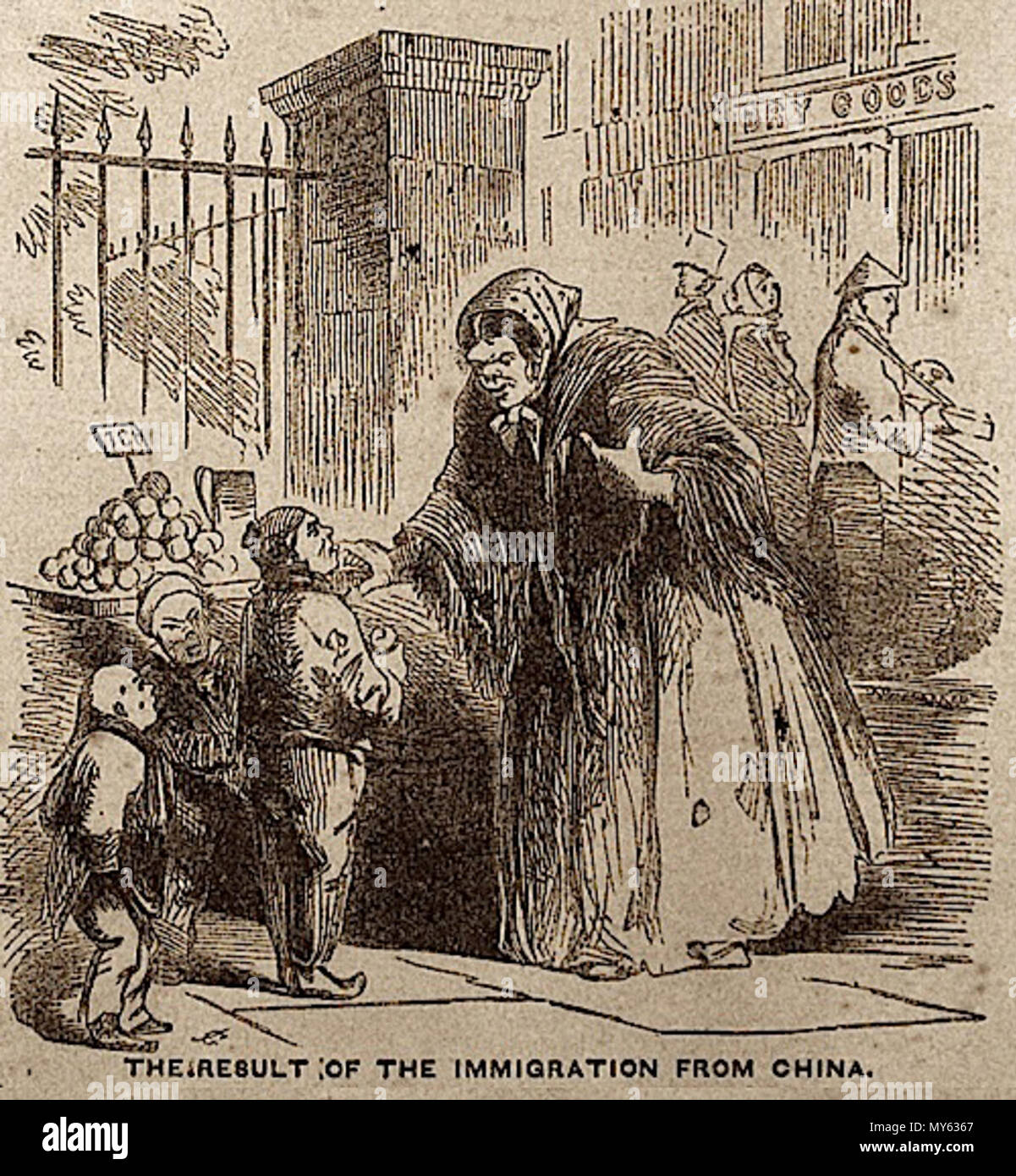 . cartoon 'The result of the immigration from China' (Chinese Irish ...