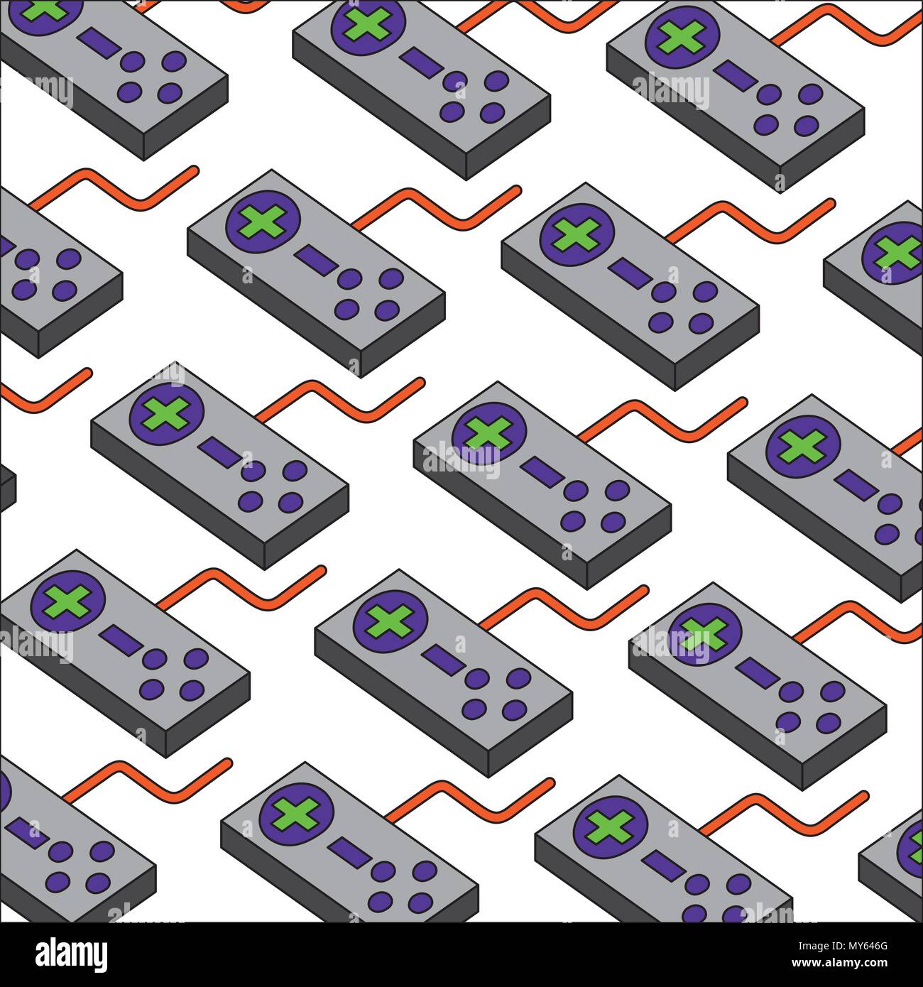 controller game cable device background vector illustration Stock ...