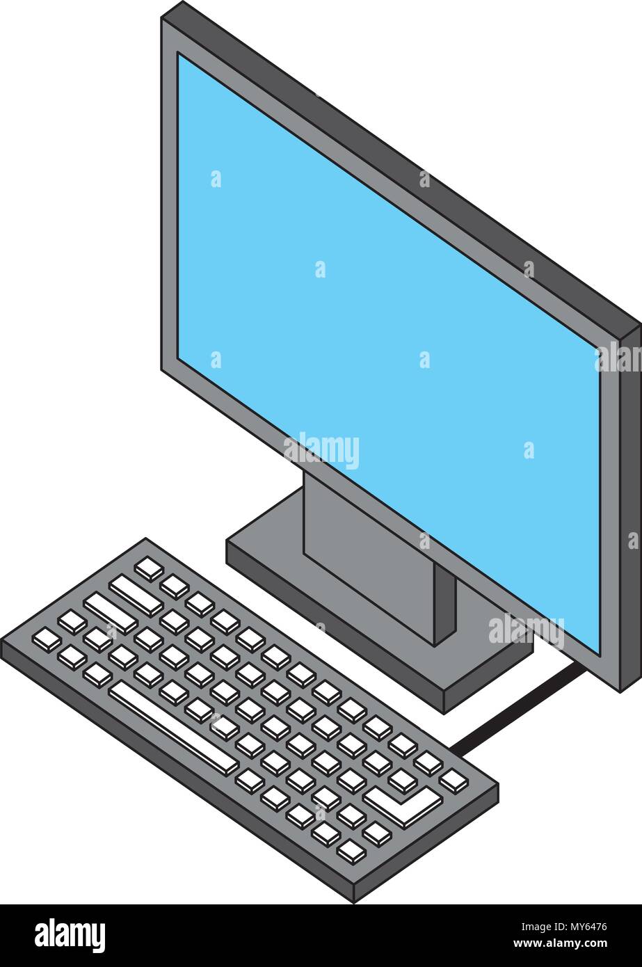 computer keyboard gadget technology digital vector illustration Stock ...