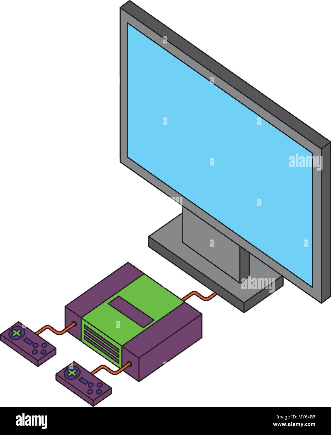 Interactive video game console Stock Vector Images - Alamy