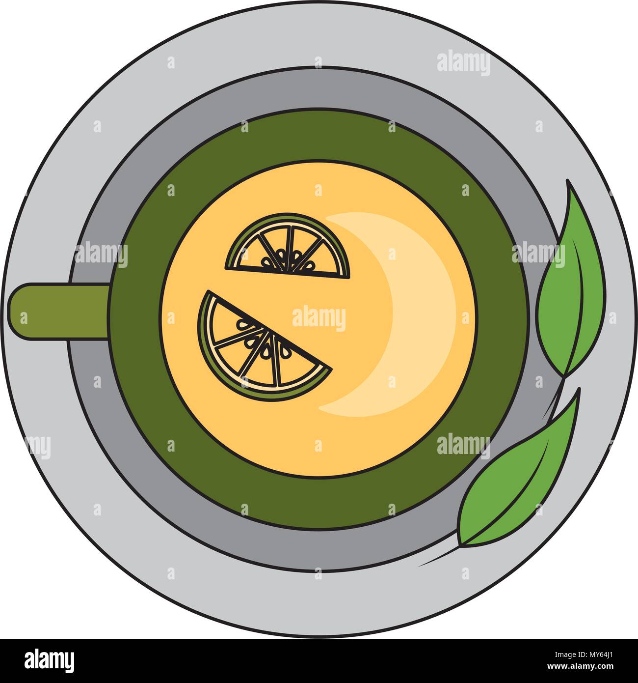 Fruit tea top view Stock Vector Images - Alamy
