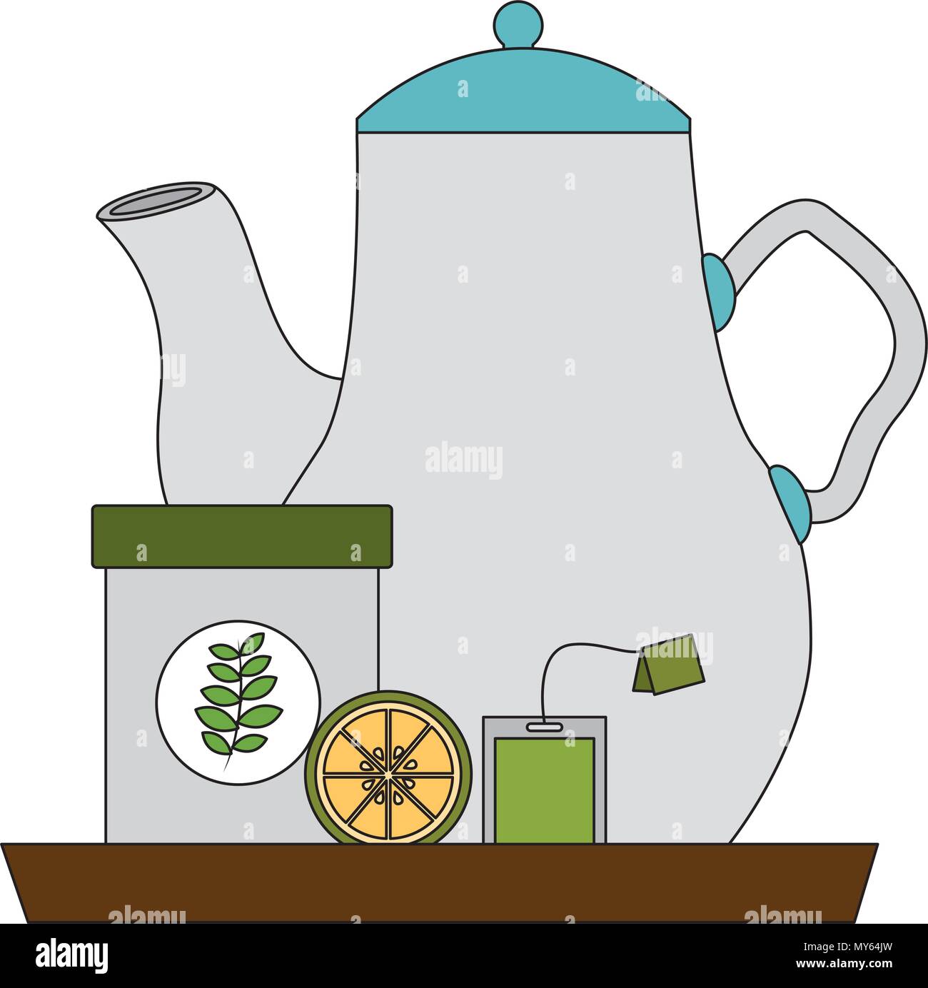 Clear teapot Stock Vector Images - Alamy