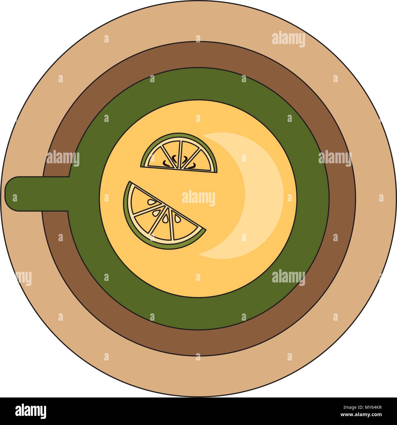 Delicious sliced lemon on Stock Vector Images - Alamy