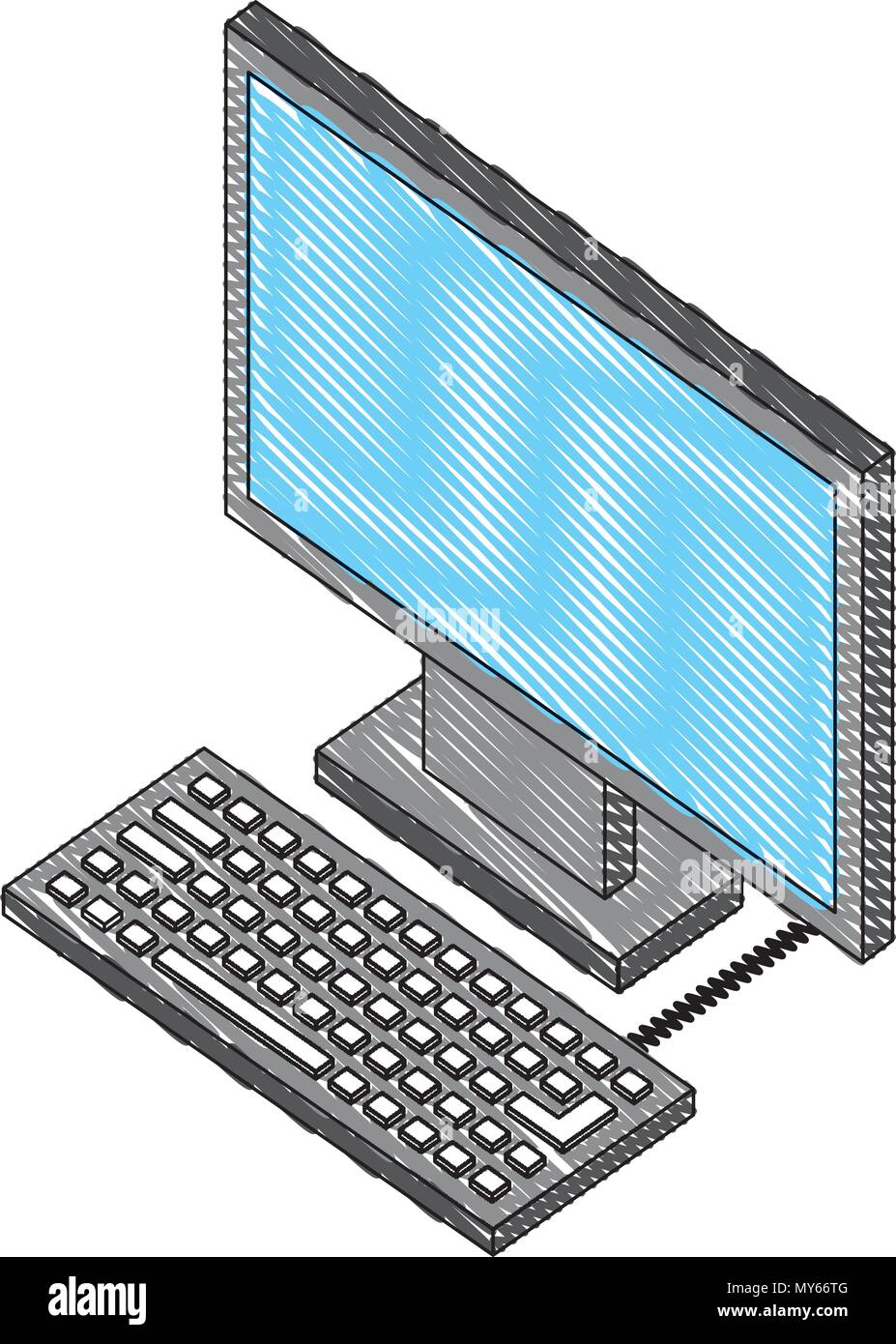 desktop computer isometric icon Stock Vector Image & Art - Alamy
