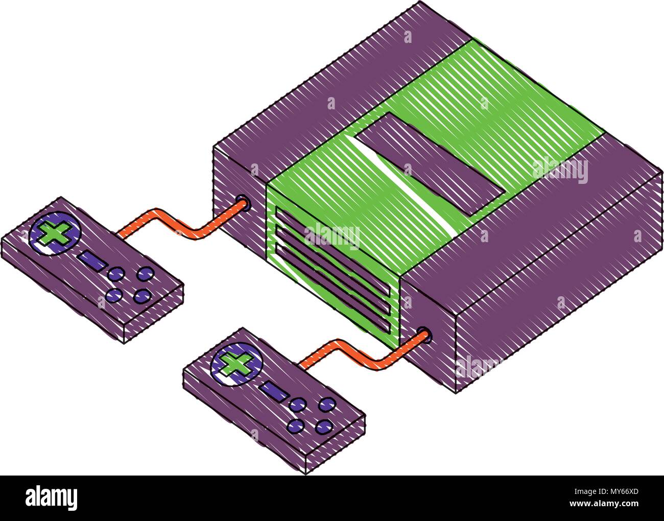 video game console isometric Stock Vector Image & Art - Alamy