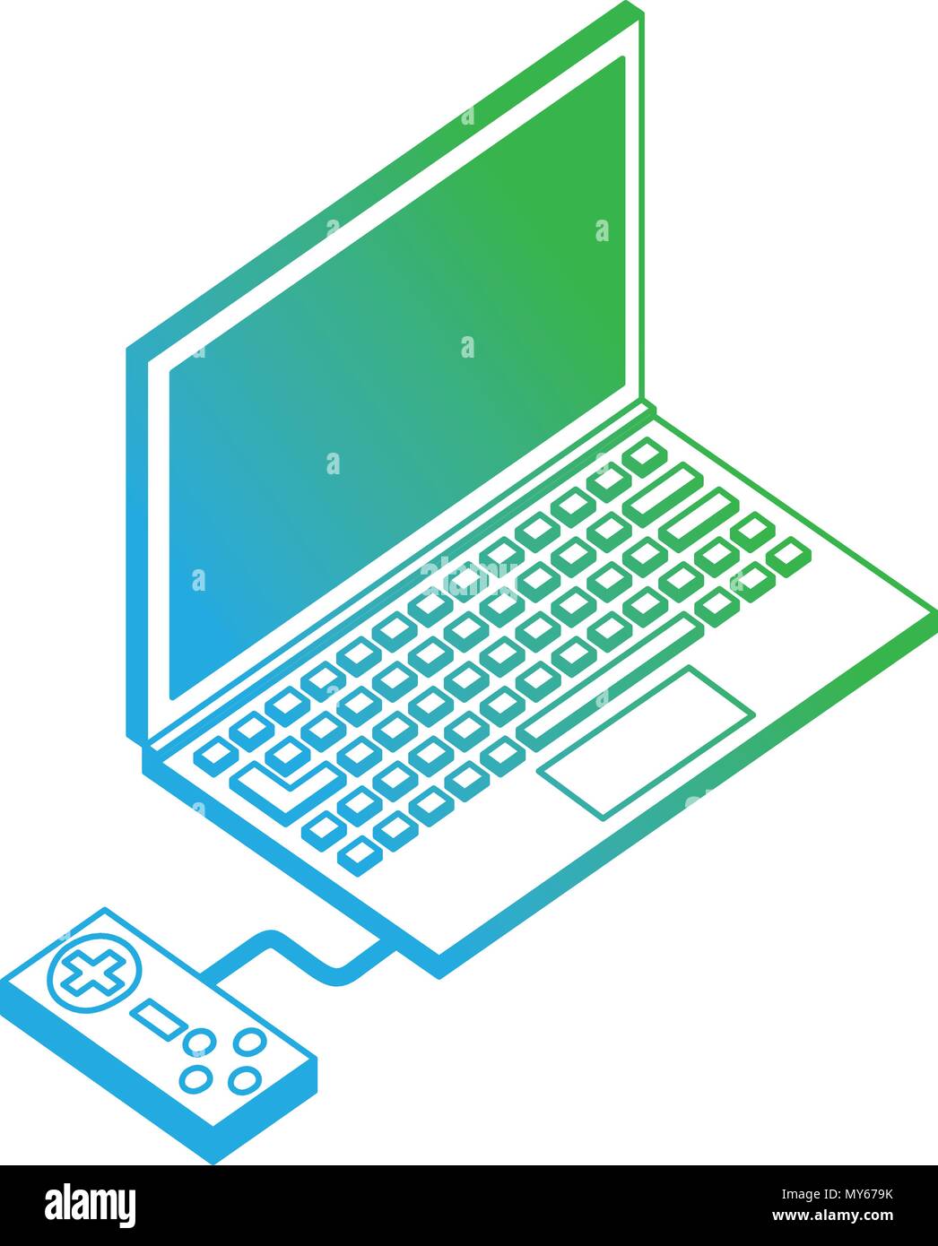 Digital console icon isometric Stock Vector Images - Alamy