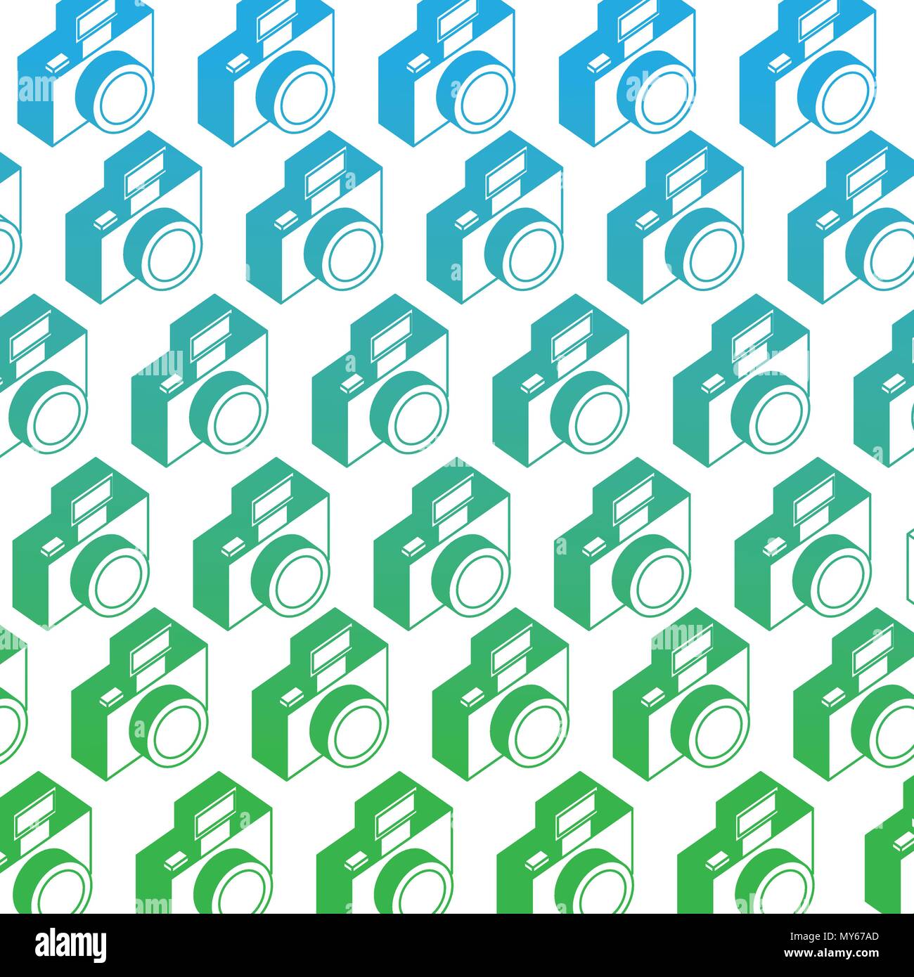 camera photographic isometric pattern Stock Vector Image & Art - Alamy