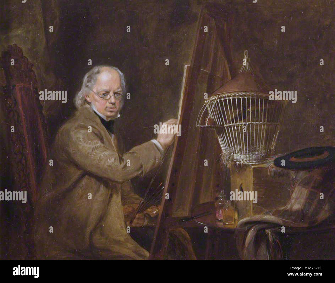 . English: Self portrait oil on canvas 34 x 43.5 cm 1854 . 1854 ...