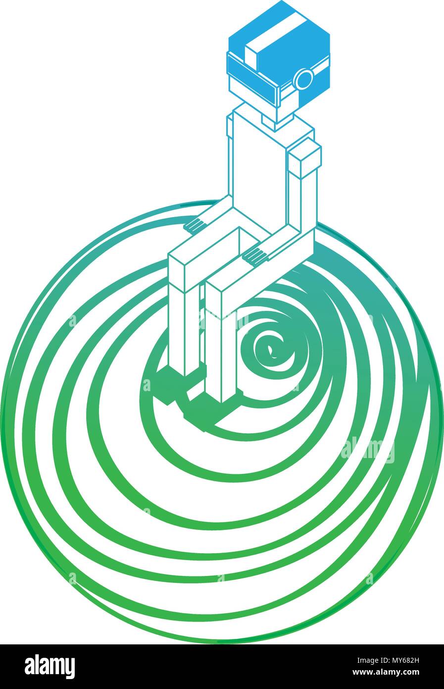 futuristic man with planet isometric avatar Stock Vector Image & Art ...