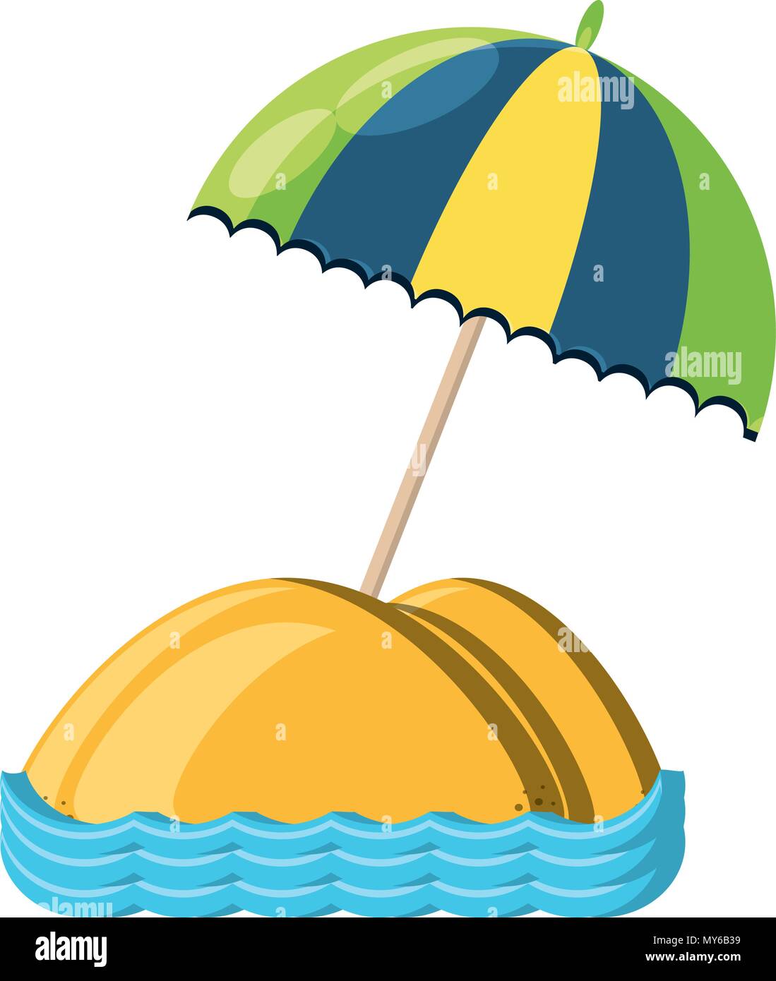 Beach parasol icon over white background, vector illustration Stock ...