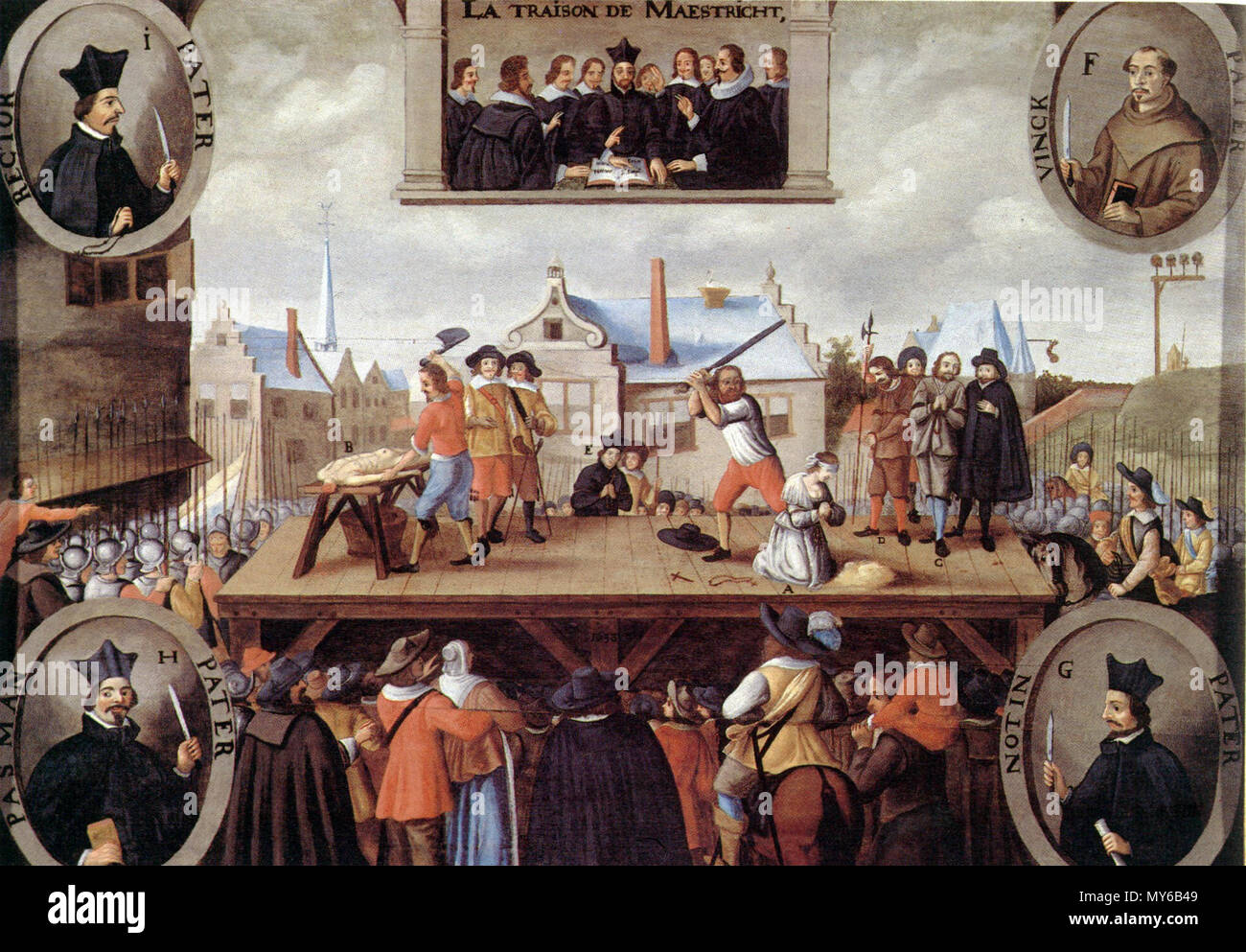 . English: Anonymus, 1638 The Maastricht Treason. The painting depicts ...