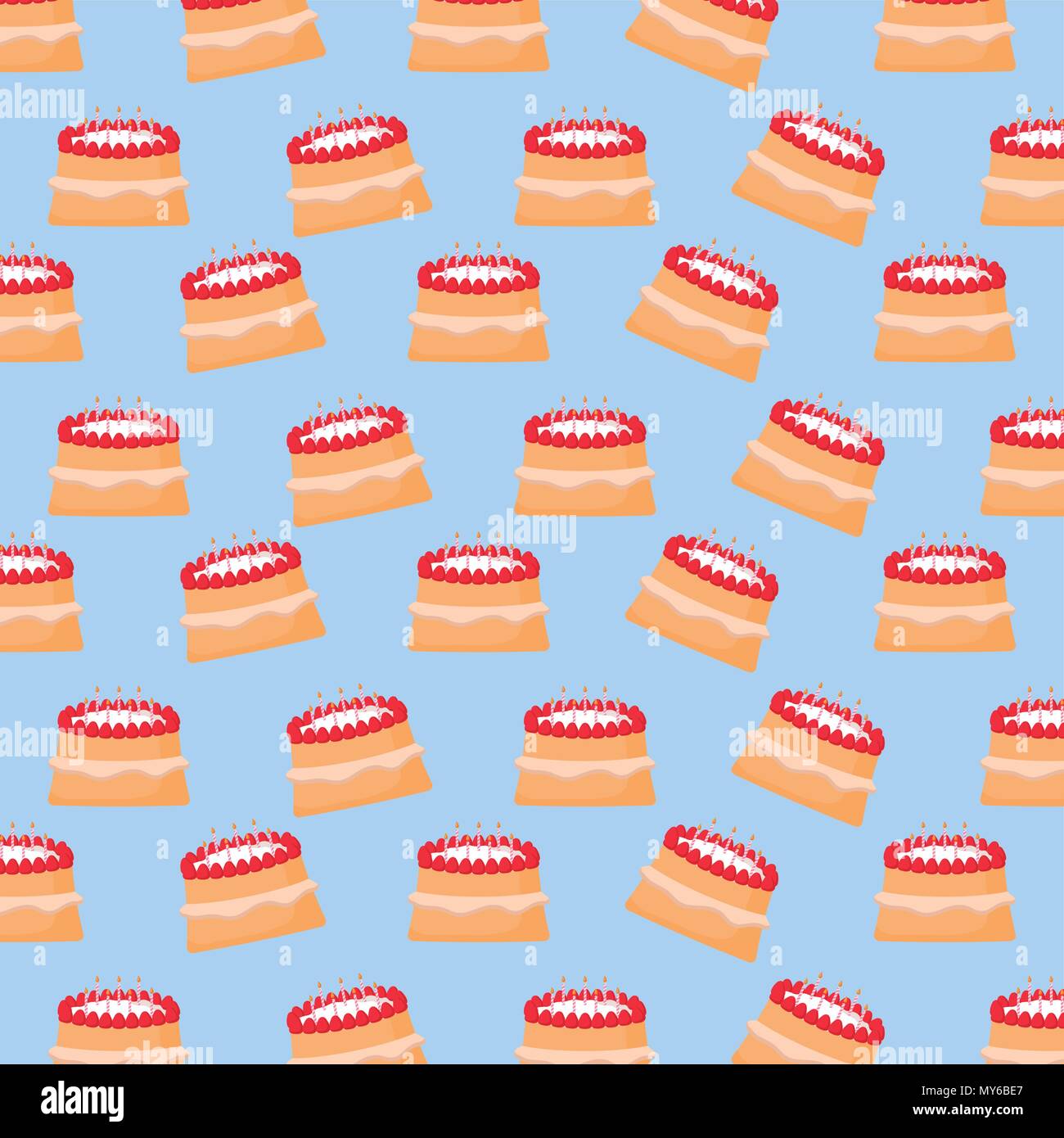 background of cake with candles pattern, vector illustration Stock ...