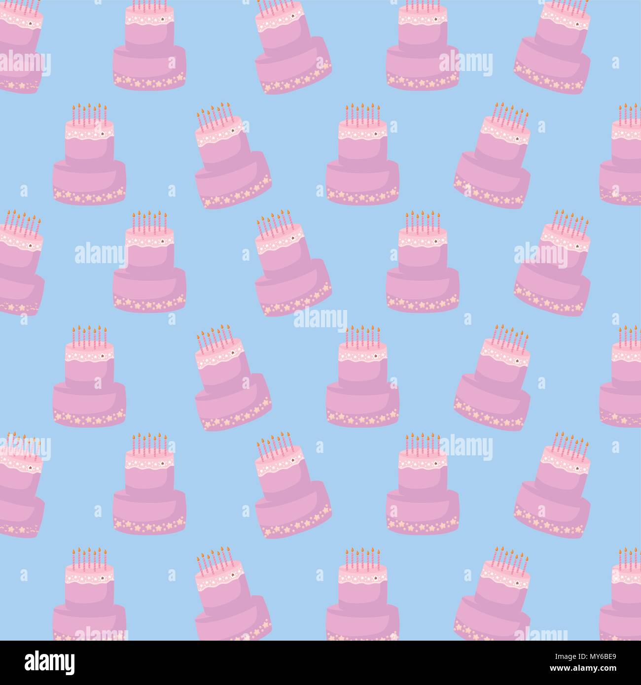 background of birthday cake pattern, vector illustration Stock Vector ...
