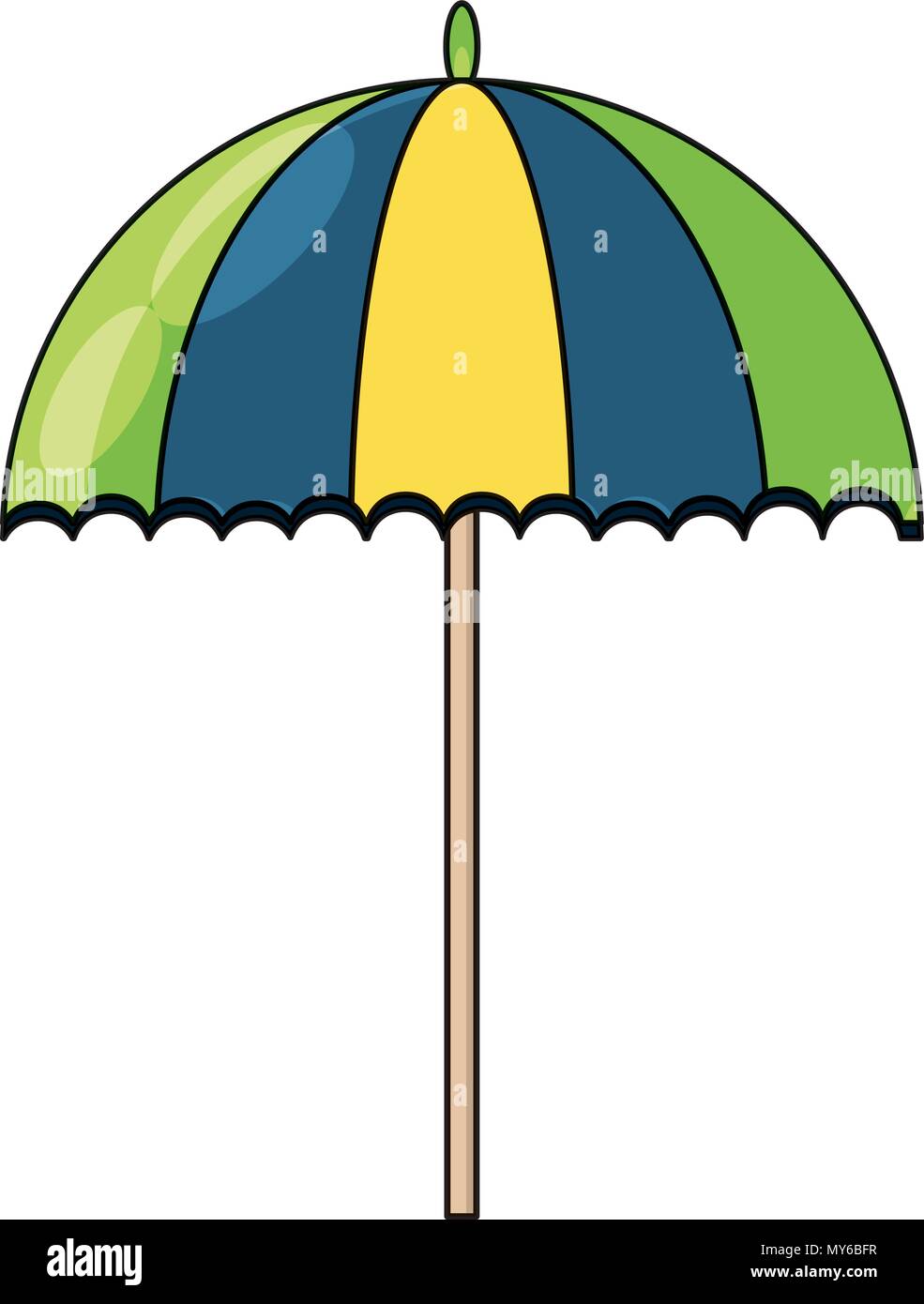 Beach parasol icon over white background, vector illustration Stock ...