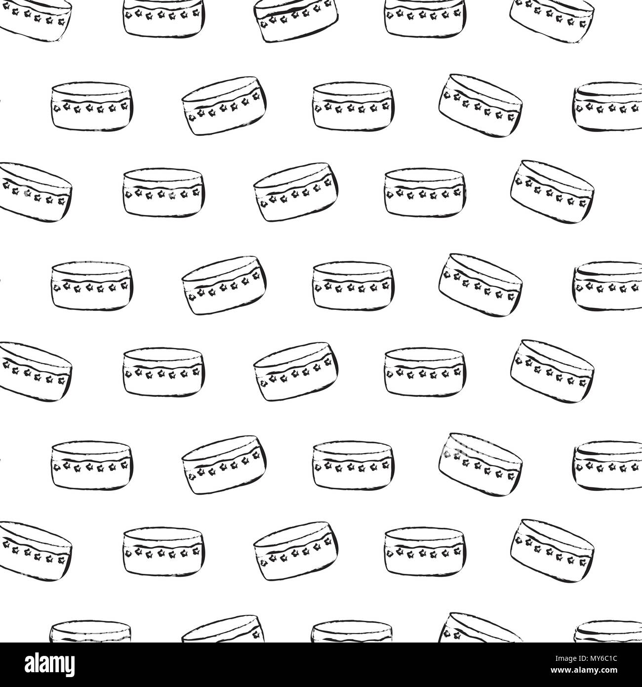 Birthday cake blue white frosting Black and White Stock Photos & Images ...