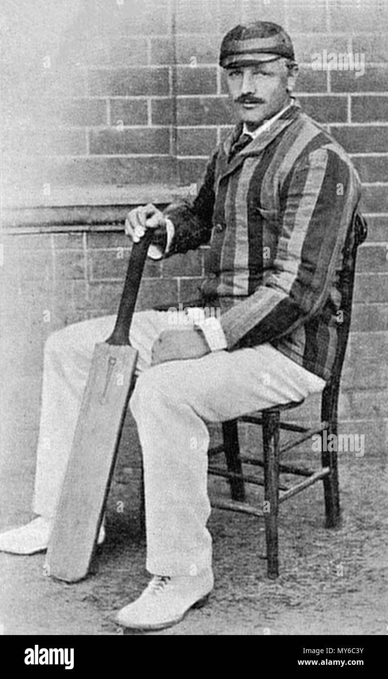 . English: A scan of cricketer Charles de Trafford taken from a book ...