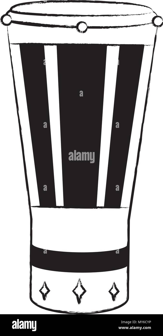 samba drum icon over white background, vector illustration Stock Vector ...