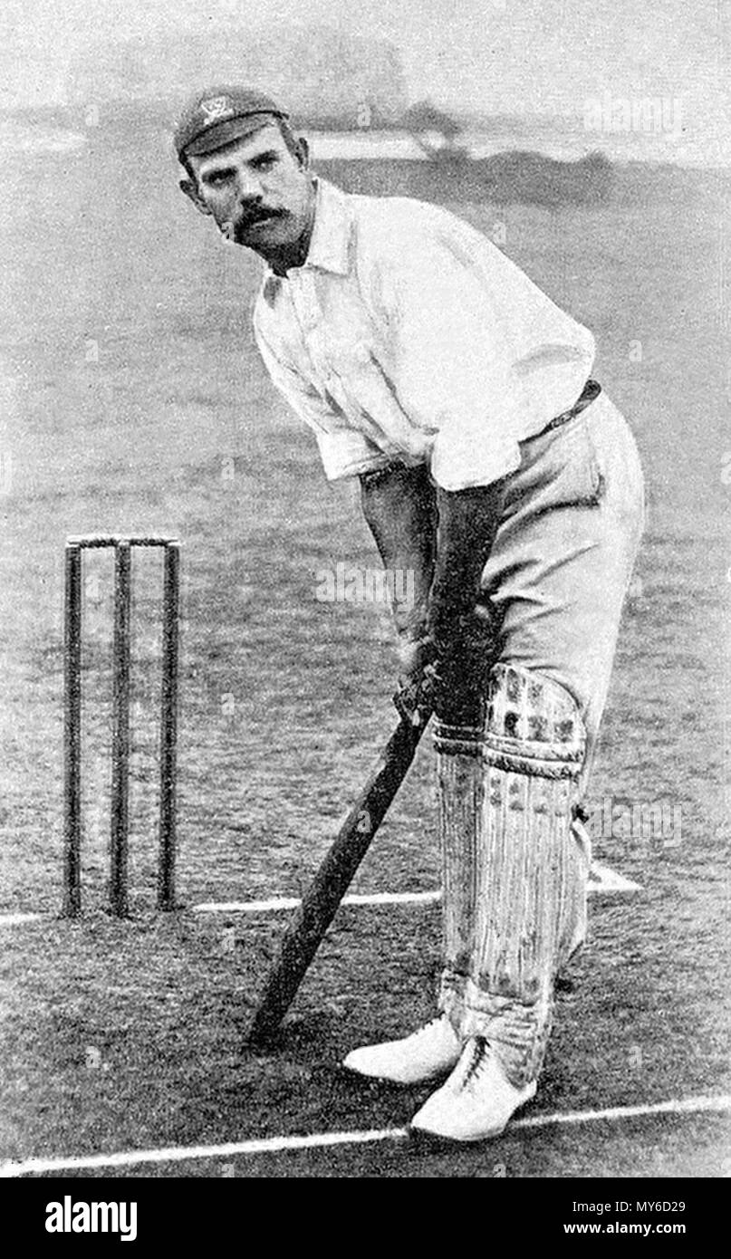 . English: Scan of cricketer George Bean . 1896. Photo by E Hawkins ...