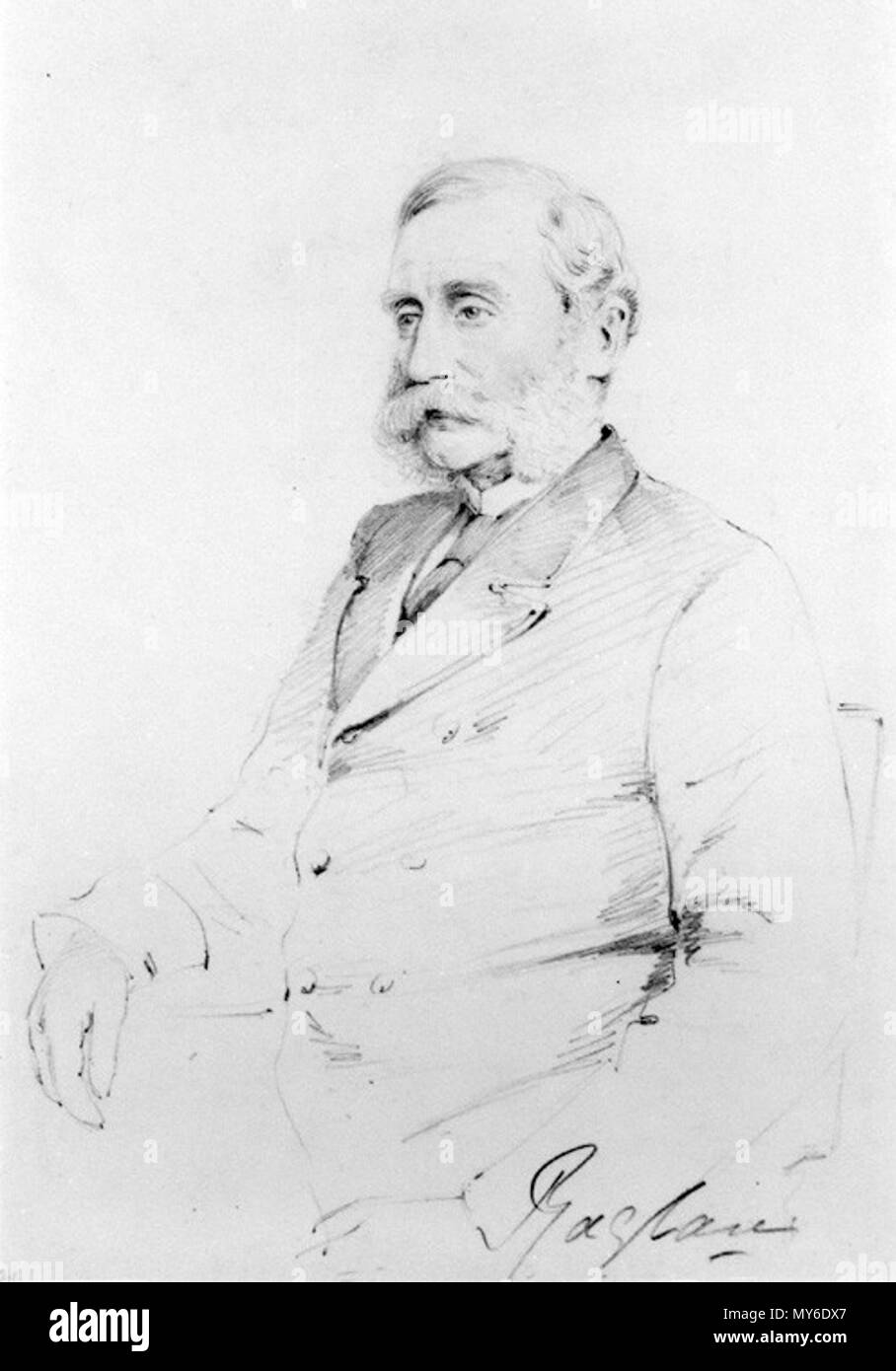 . Portrait of Richard Somerset, 2nd Baron Raglan . 1870s. Frederick ...