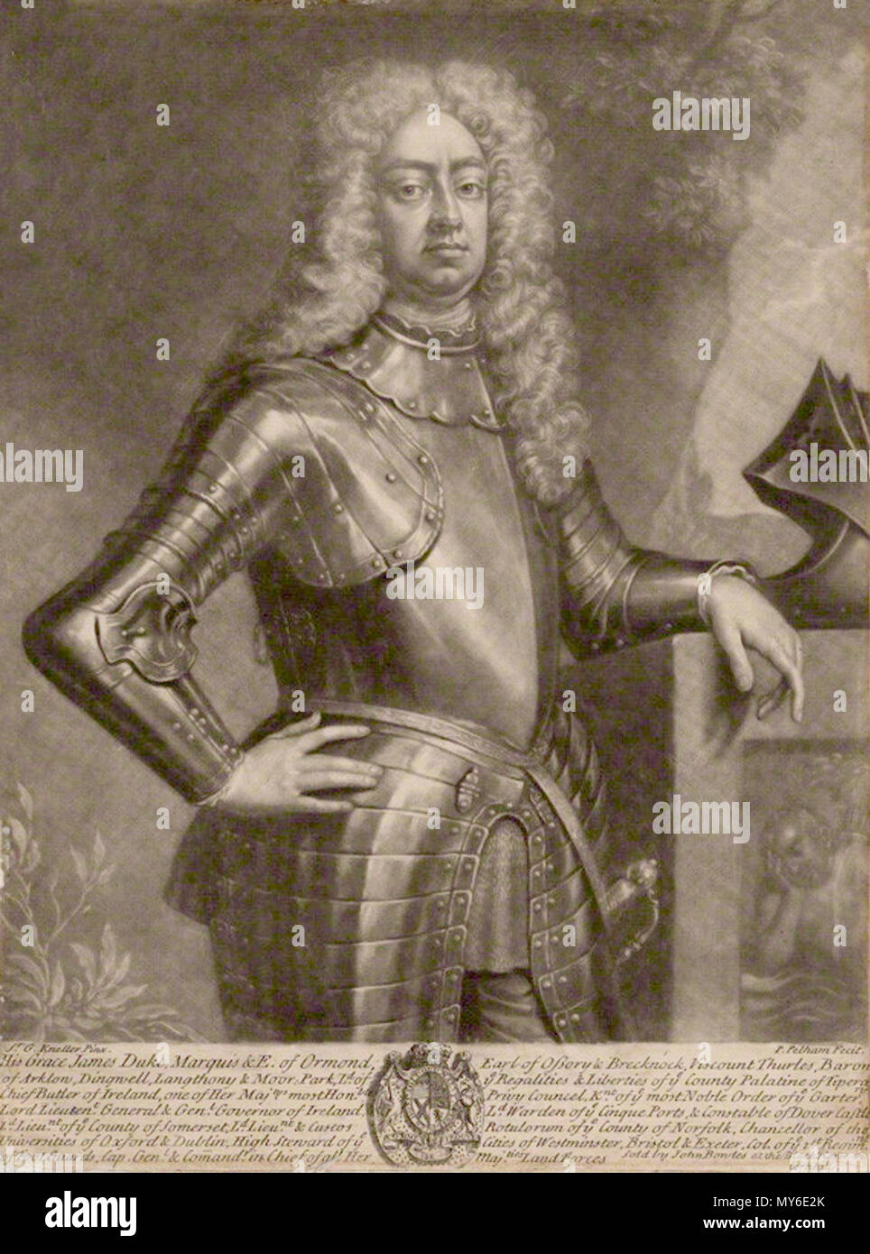. Portrait of James Butler, 2nd Duke of Ormonde . between circa 1725 ...