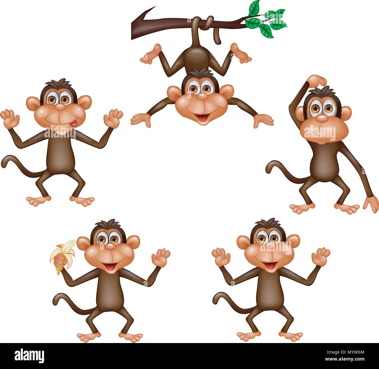 Monkeys nature Stock Vector Images - Alamy