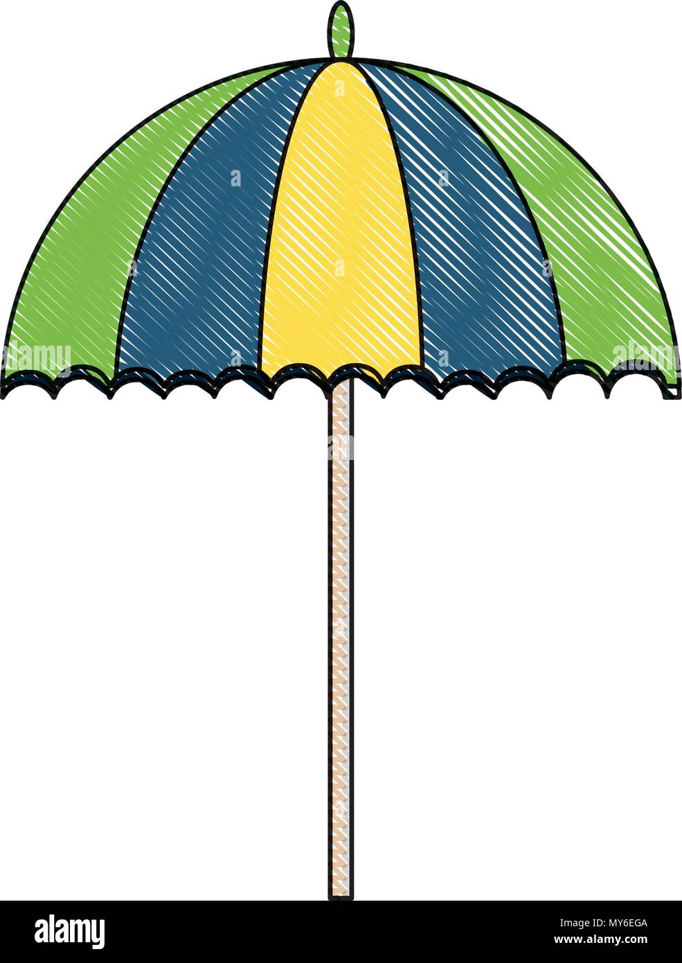 Beach parasol icon over white background, vector illustration Stock ...