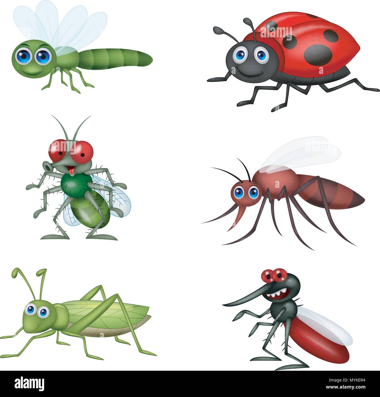 Cartoon insect collection set Stock Vector Image & Art - Alamy