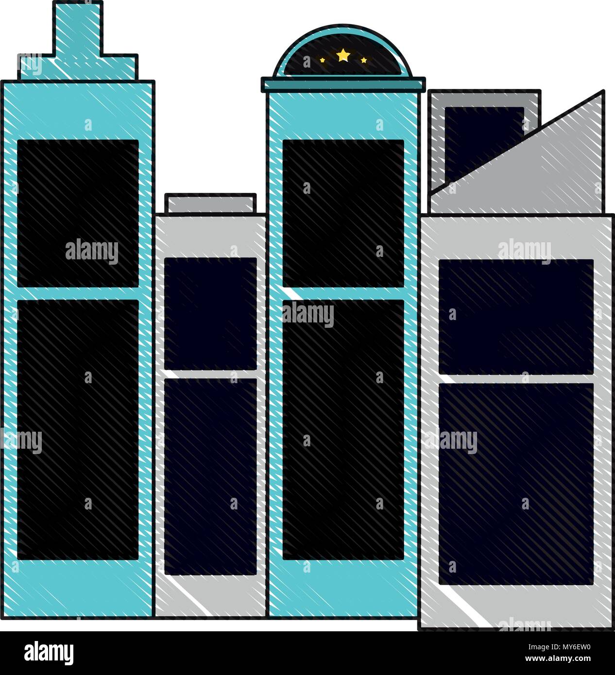 city buildings icon over white background, vector illustration Stock ...