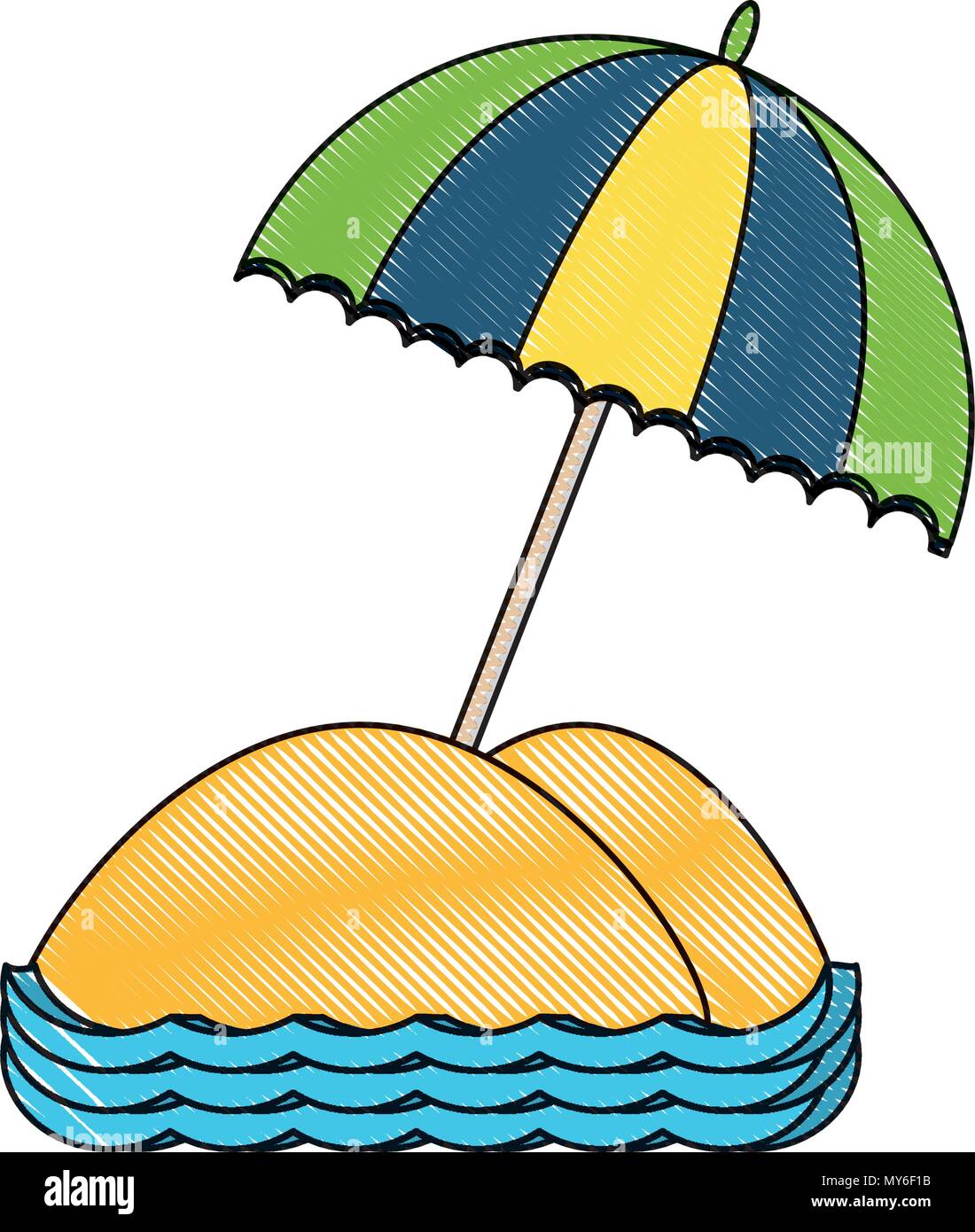 Beach parasol icon over white background, vector illustration Stock ...