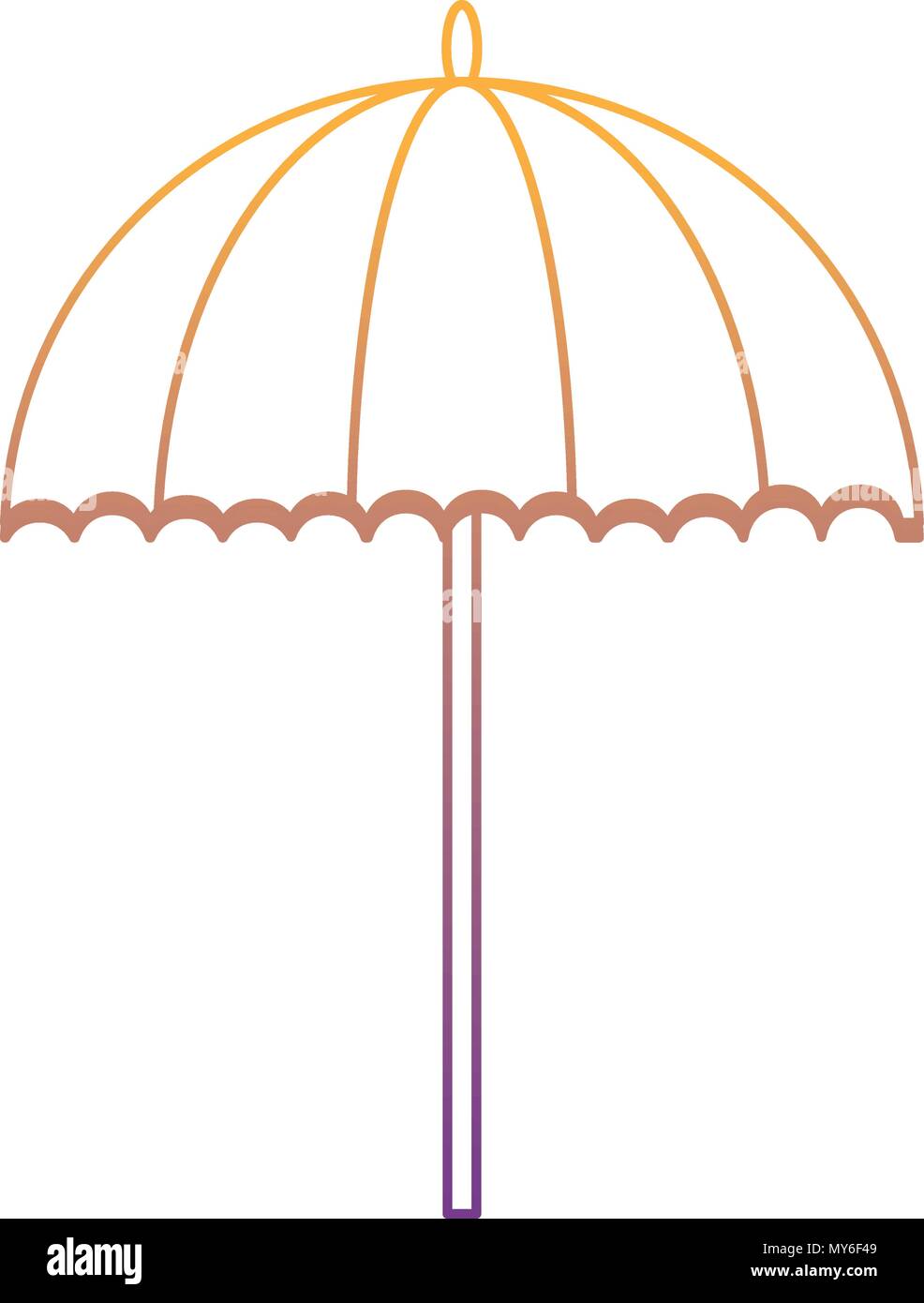 Beach parasol icon over white background, vector illustration Stock ...