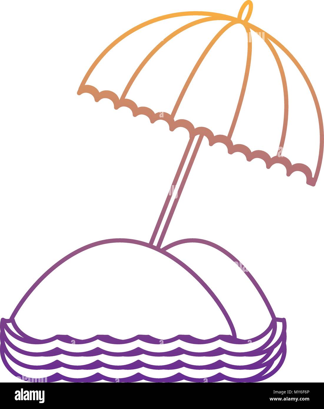 Beach parasol icon over white background, vector illustration Stock ...