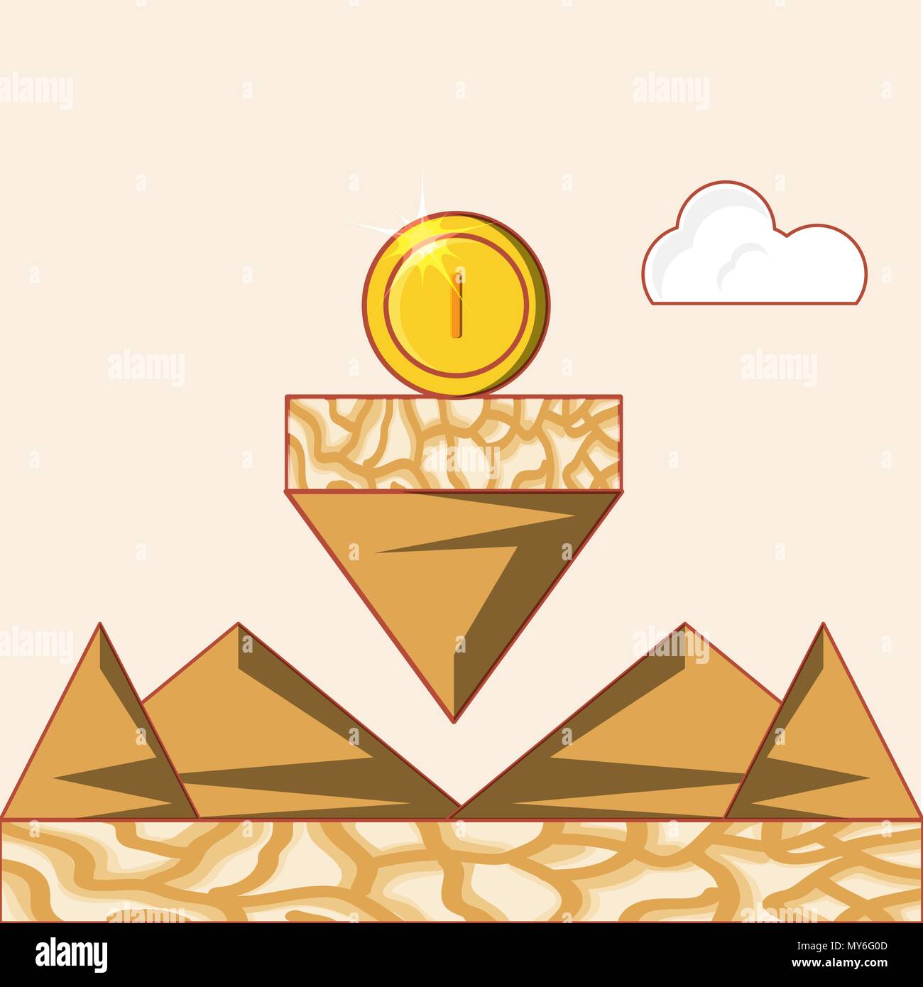 Video game interface with golden coin icon, colorful design. vector ...