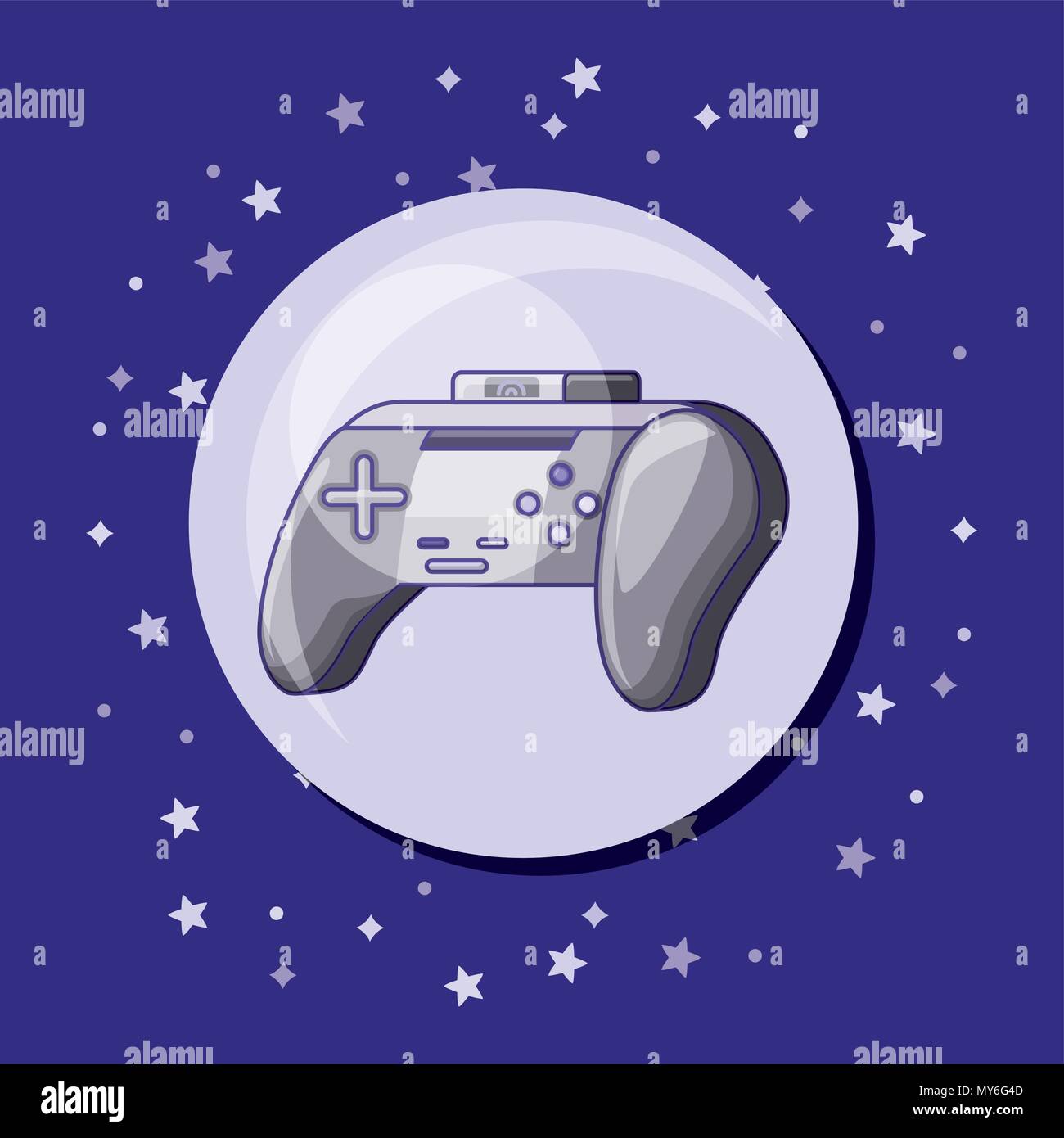 video game controller icon over purple background, colorful design ...