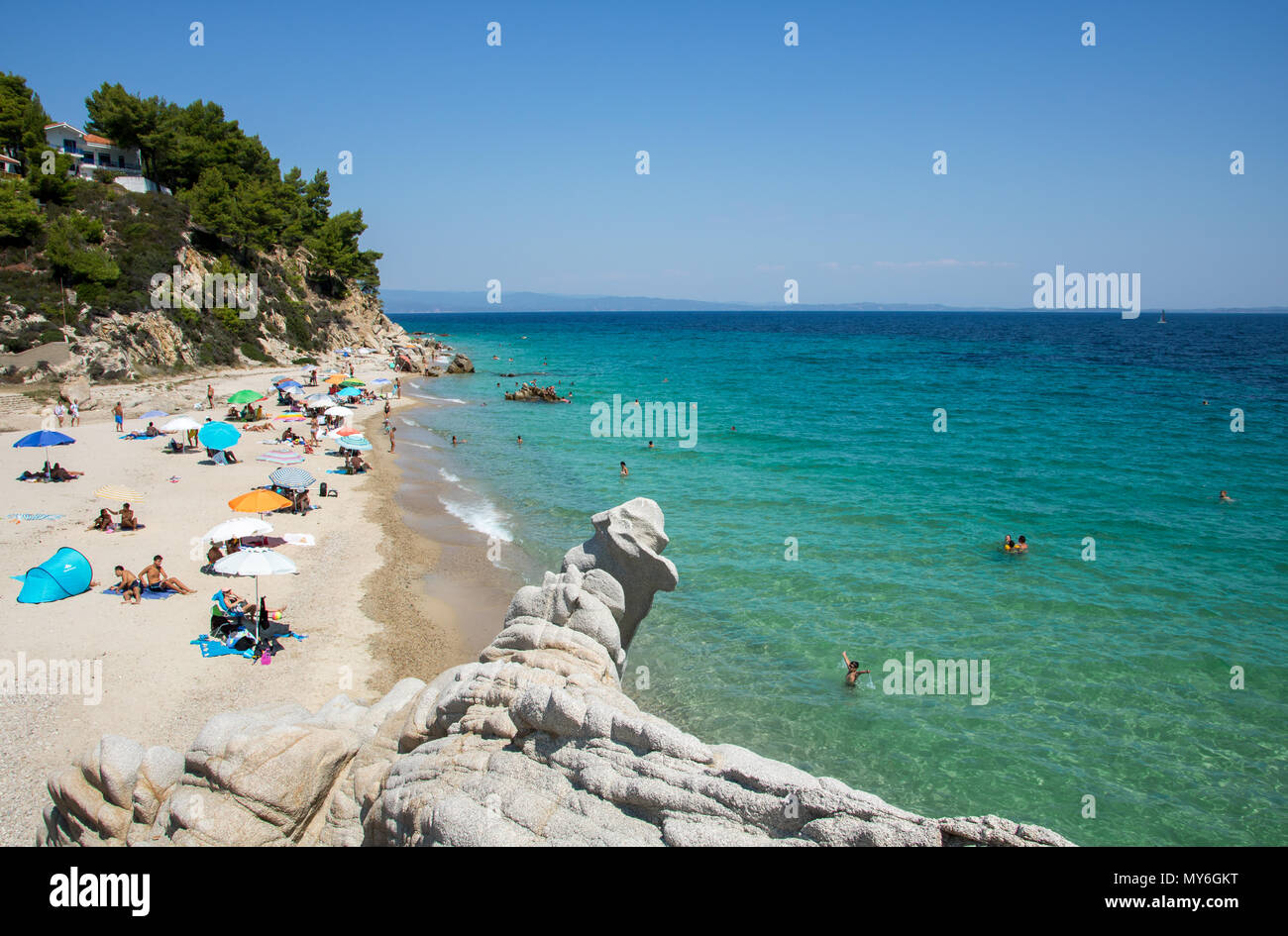 Beach of vourvourou sithonia hi-res stock photography and images - Alamy