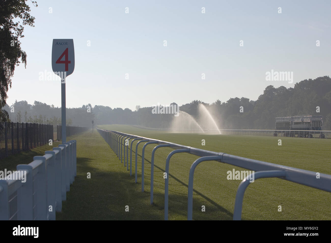 The new track in 2006 seen from the 4 furlong marker Stock Photo - Alamy