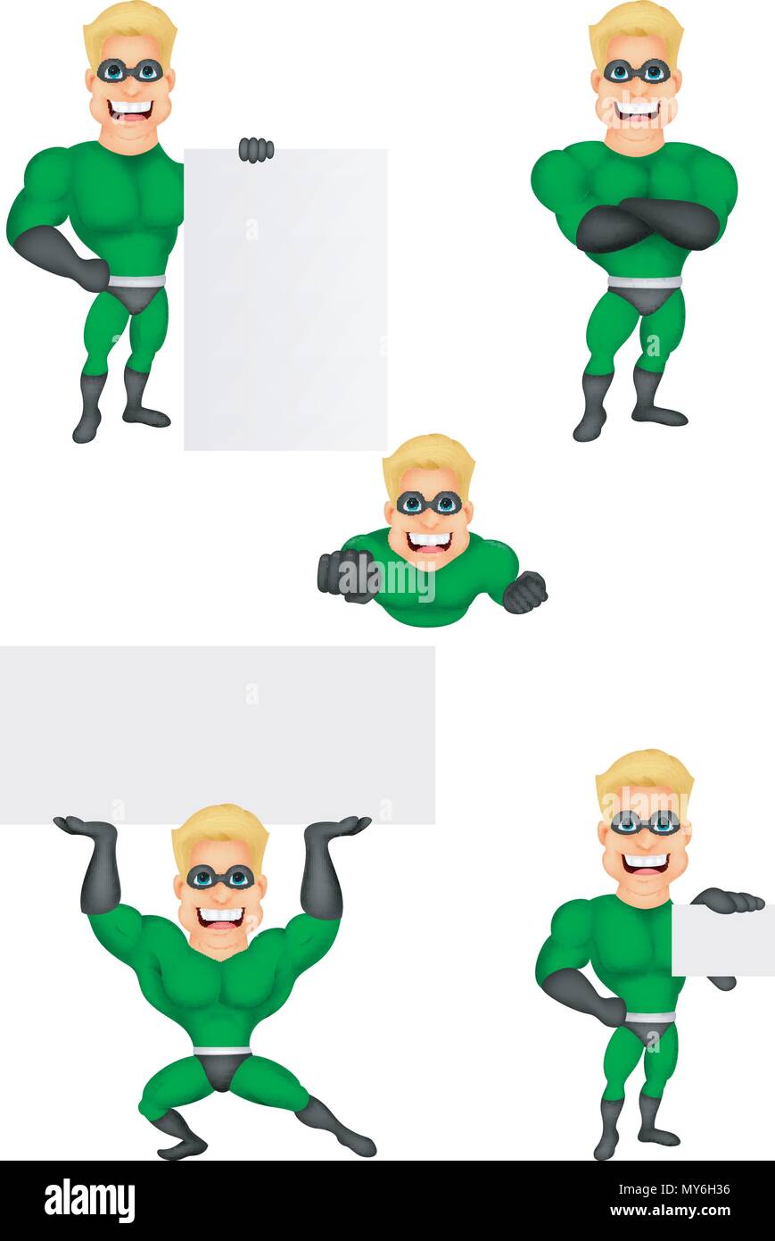 Cartoon superhero collection set Stock Vector Image & Art - Alamy