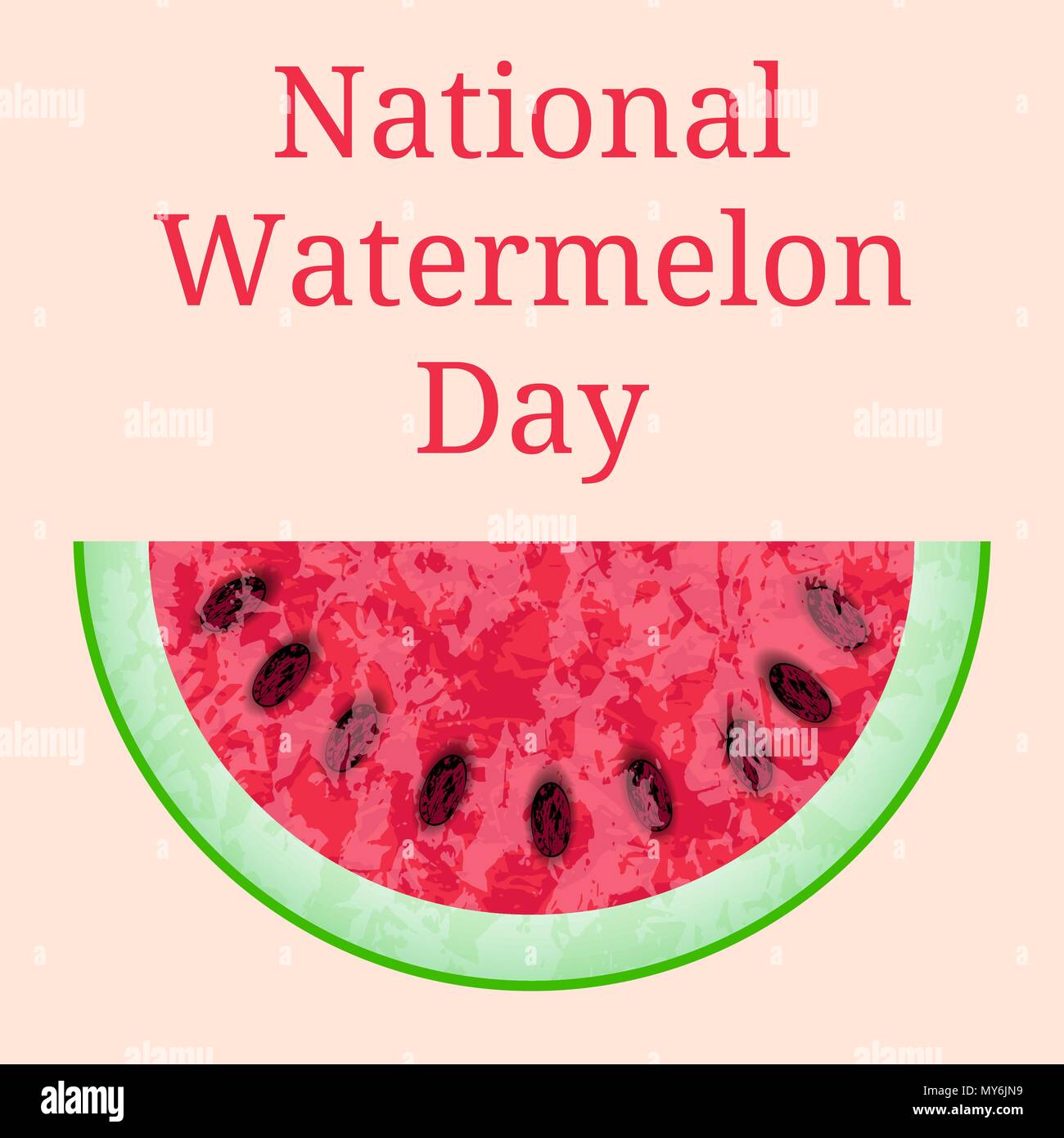 National Watermelon Day. 3 August. Concept of a national holiday. Slice ...