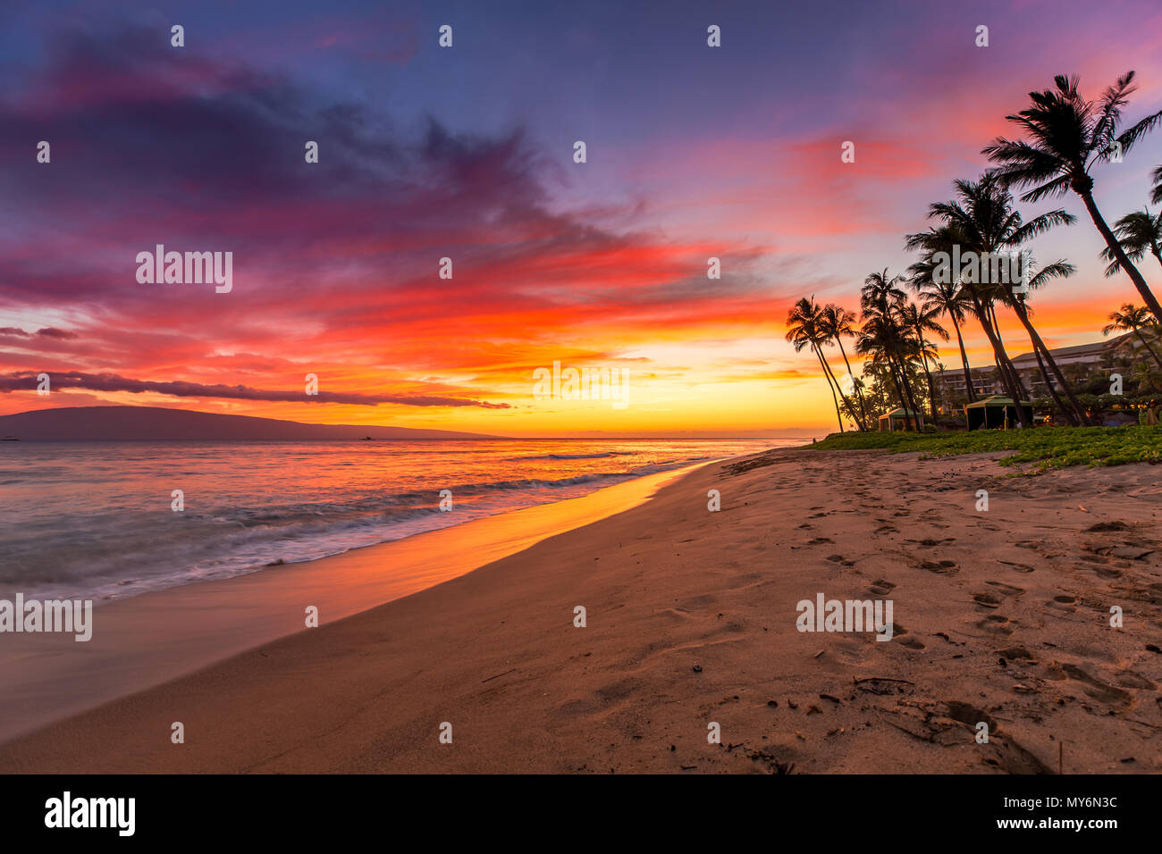 Kaanapali Sunset Maui Hawaii Hi Res Stock Photography And Images Alamy