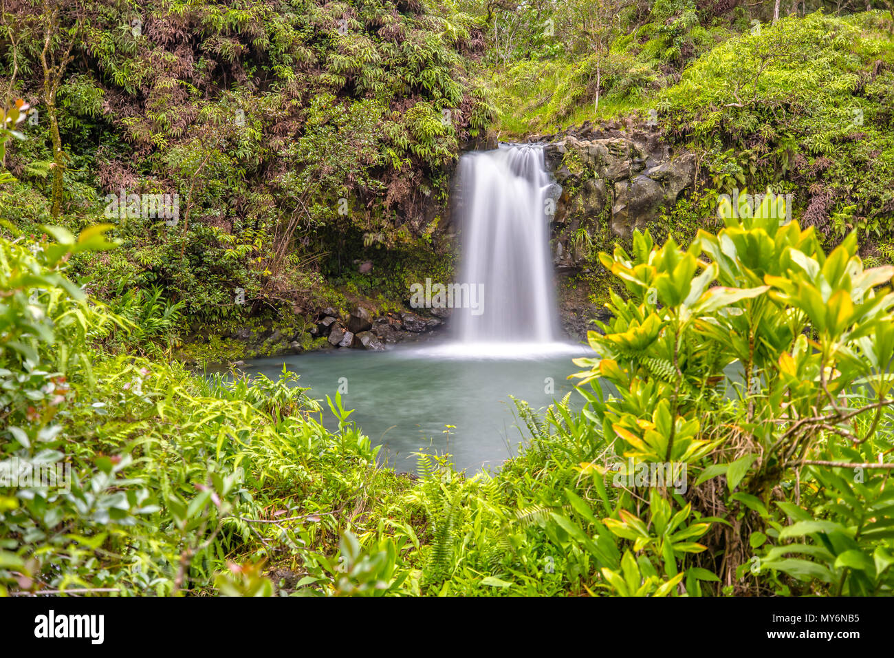Puaa Kaa Falls in Maui, Hawaii Stock Photo - Alamy