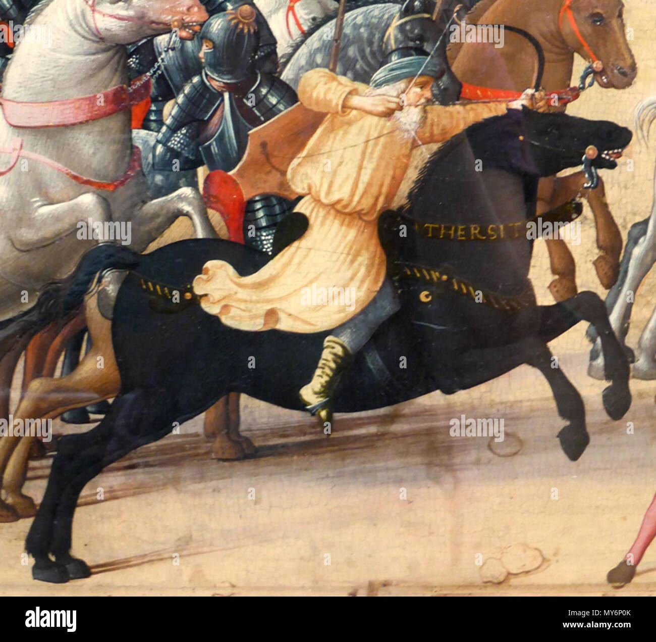 . English: Biagio d'Antonio, Thersites, detail of cassoni 'The Death of ...