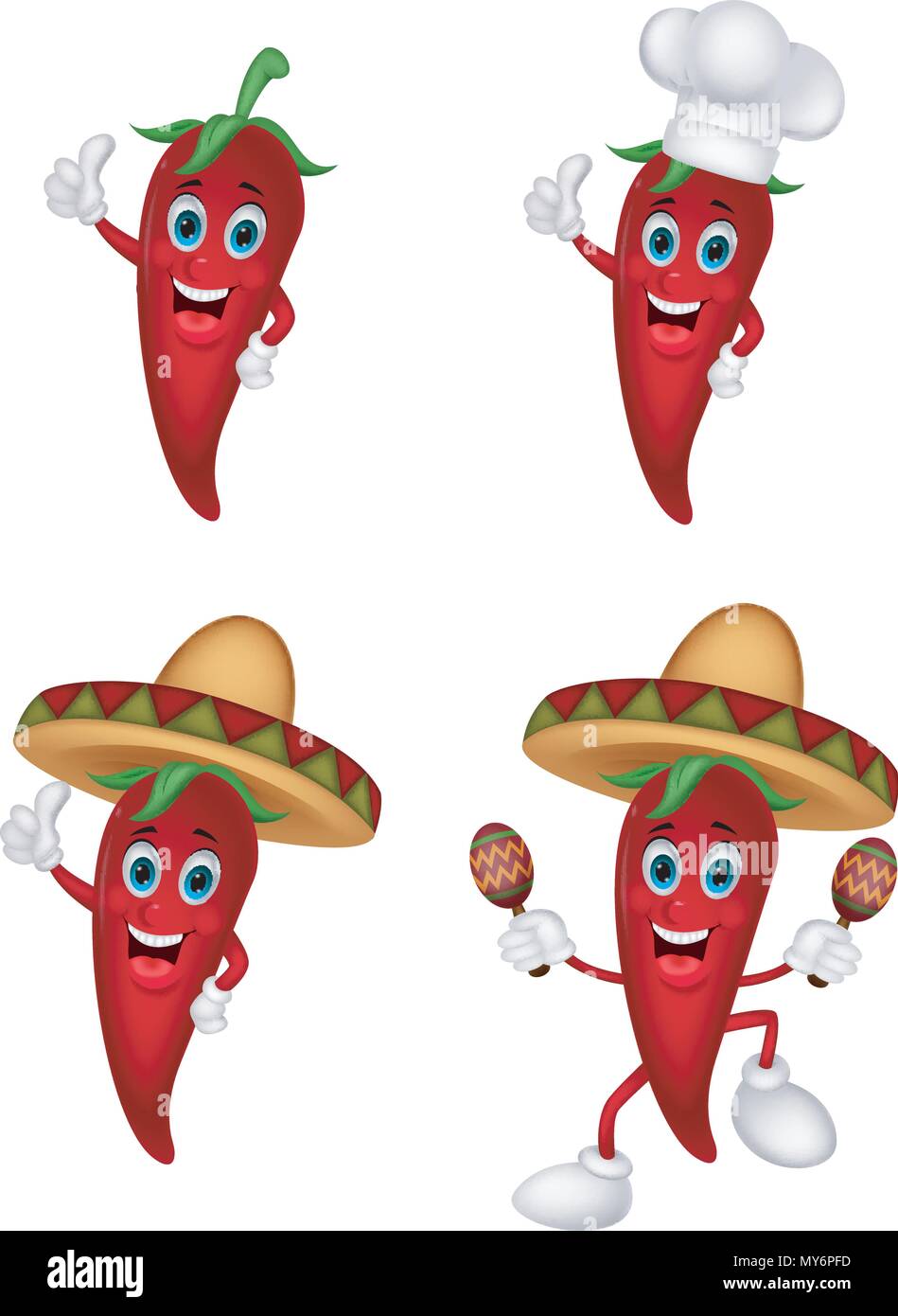 Cartoon chili collection set Stock Vector Image & Art - Alamy