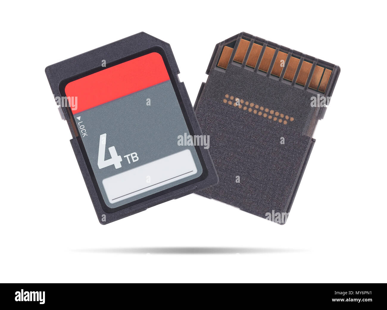 SD Memory card isolated on white background - 4 Terabyte Stock Photo ...