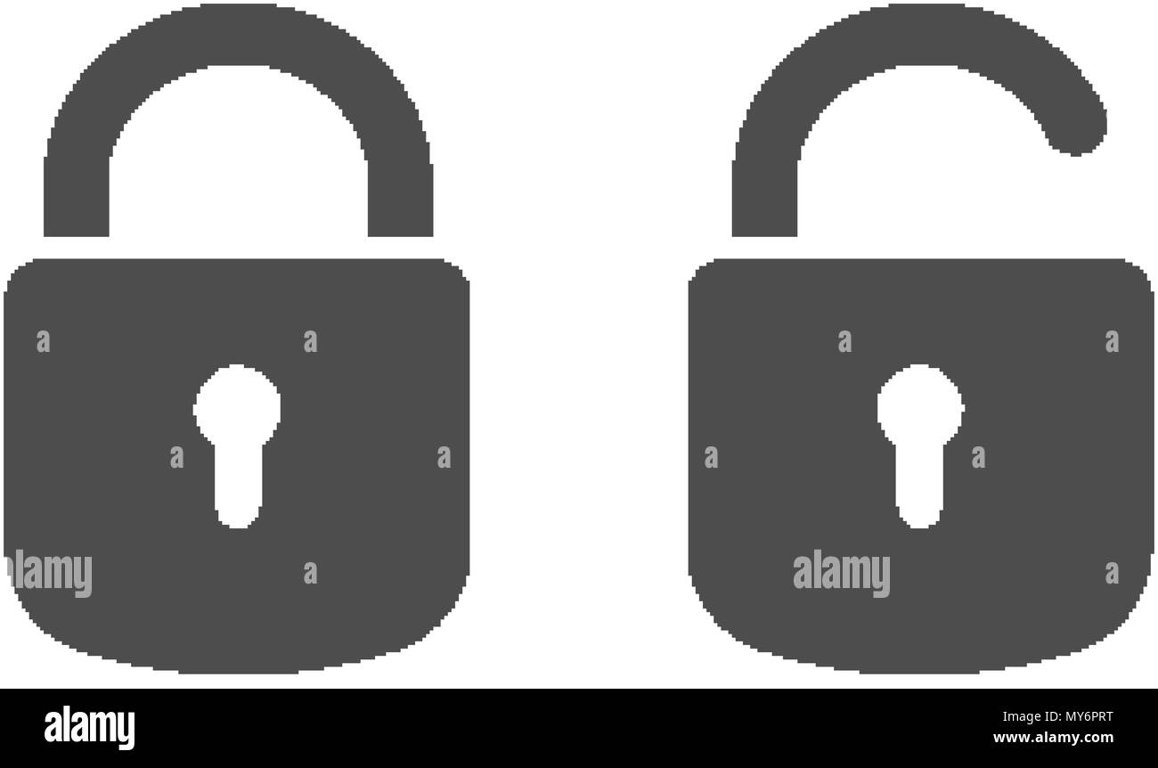 Simple lock signs. Flat padlock icon illustration Stock Vector Image ...