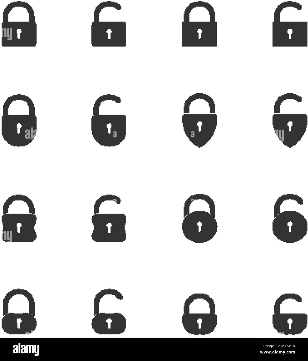 Lock and key set Black and White Stock Photos & Images - Alamy