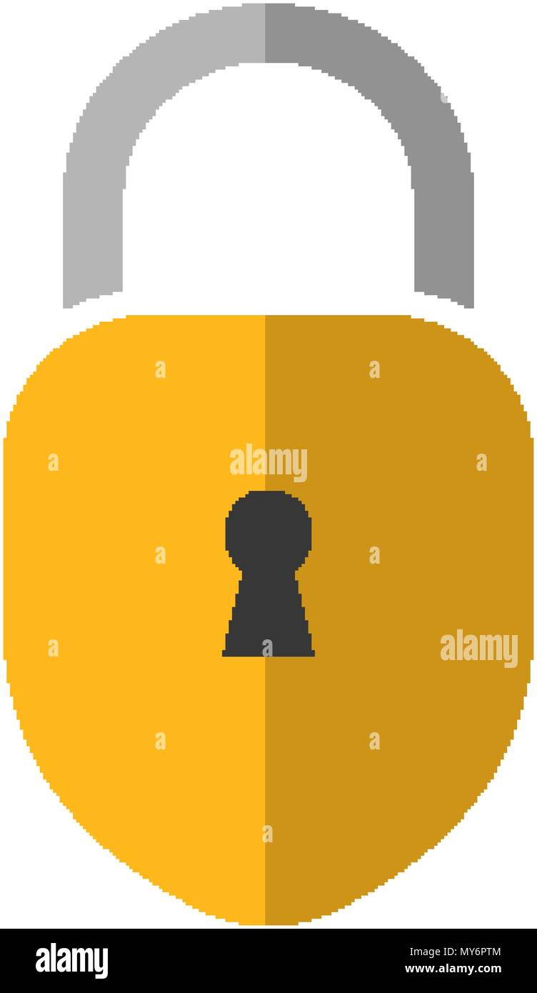 Padlock icon illustration. Simple flat security sign Stock Vector Image ...