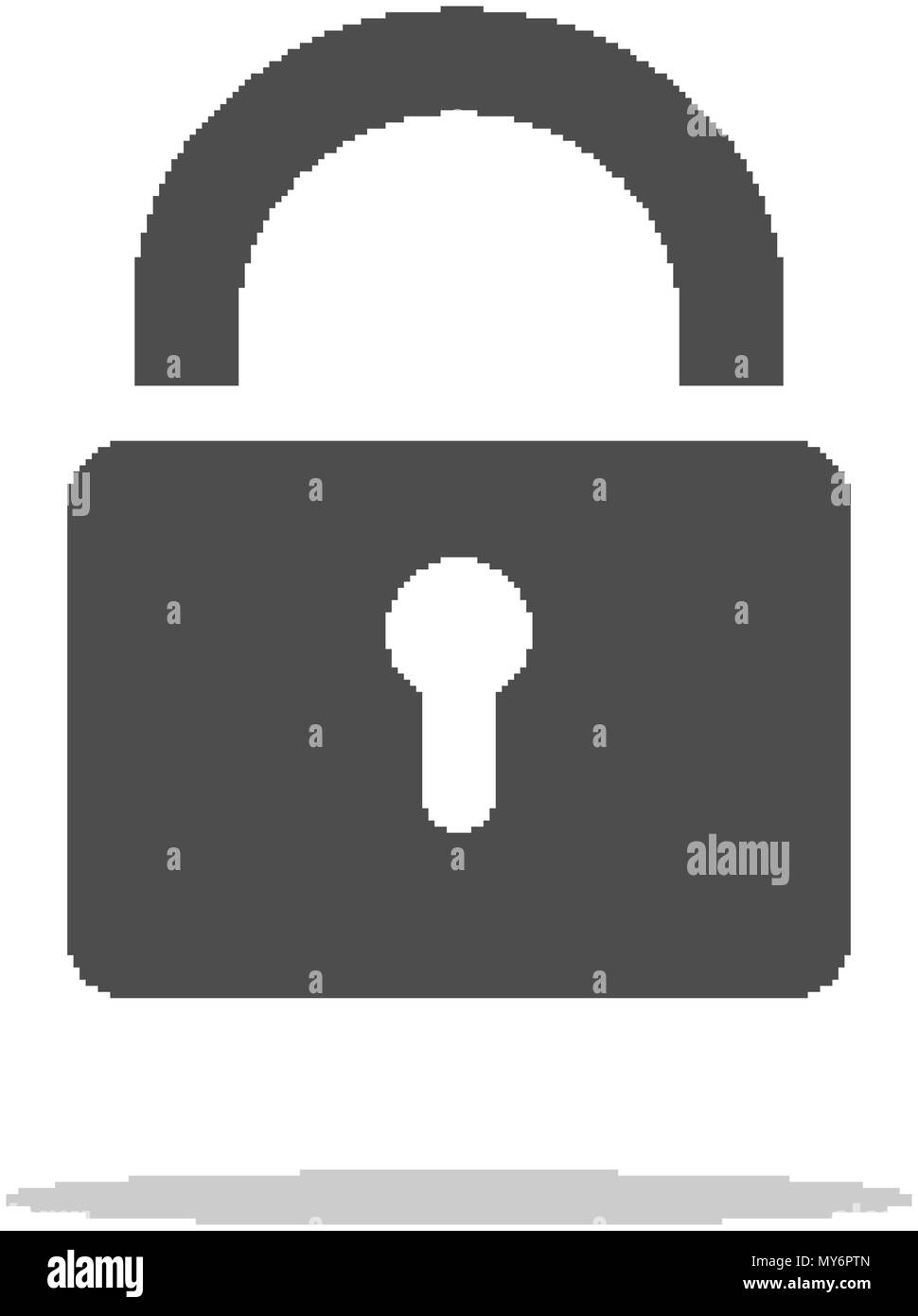 Simple flat black closed lock icon illustration Stock Vector Image ...