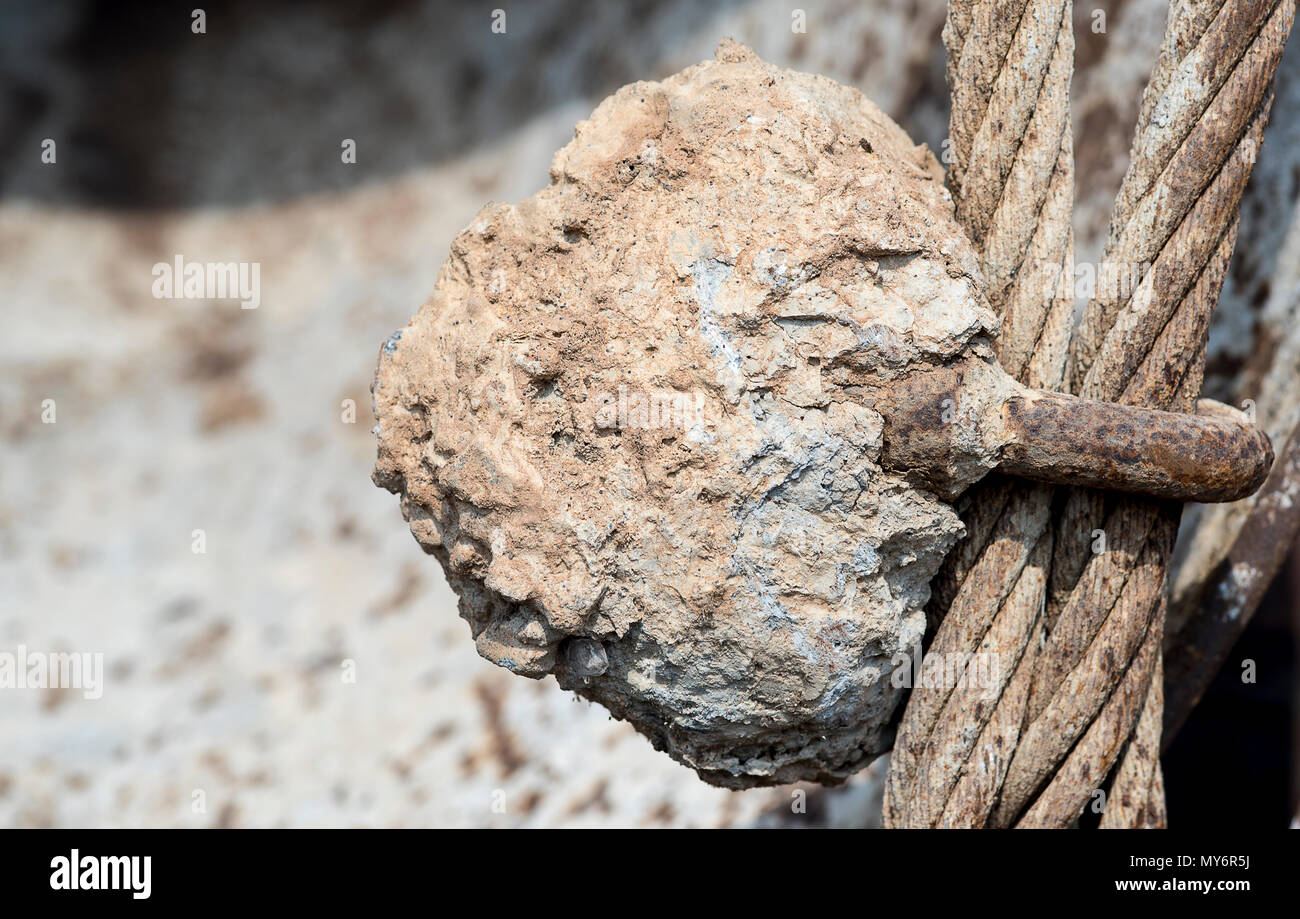 Twisted iron metal cable Stock Photo - Alamy