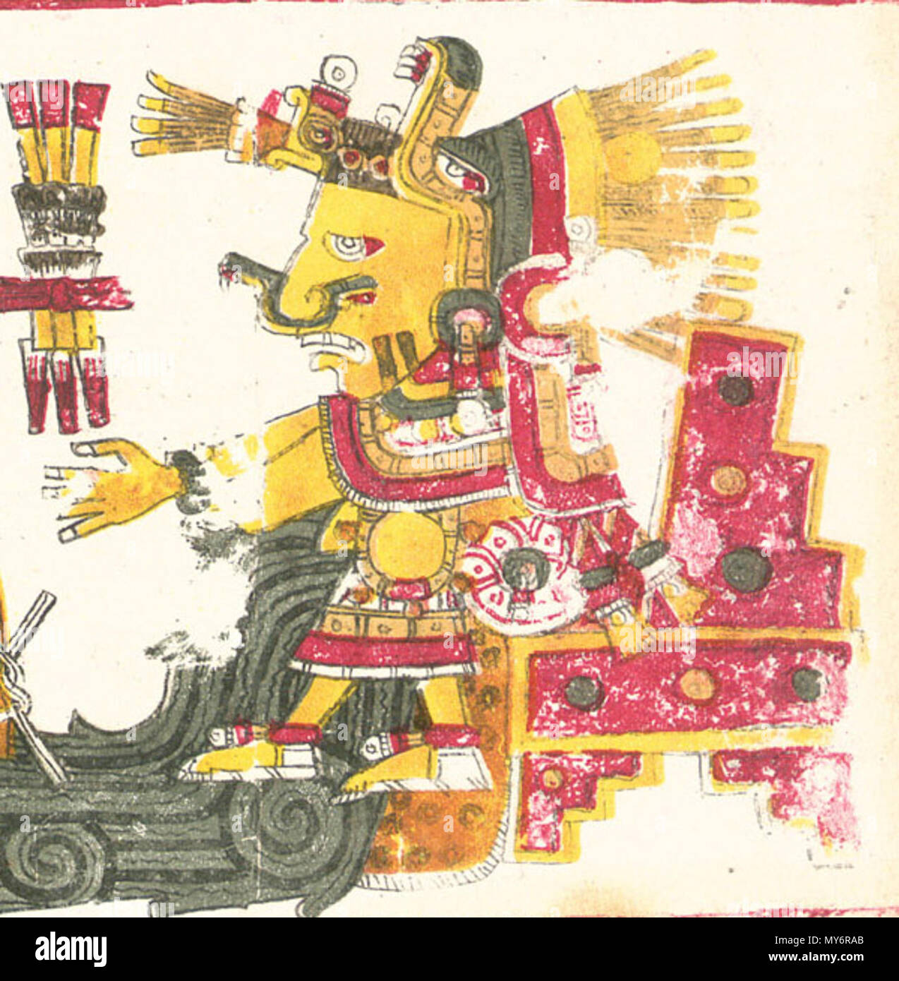 . English: A drawing of Chalchiuhtlicue, one of the deities described in the Codex Borgia ...