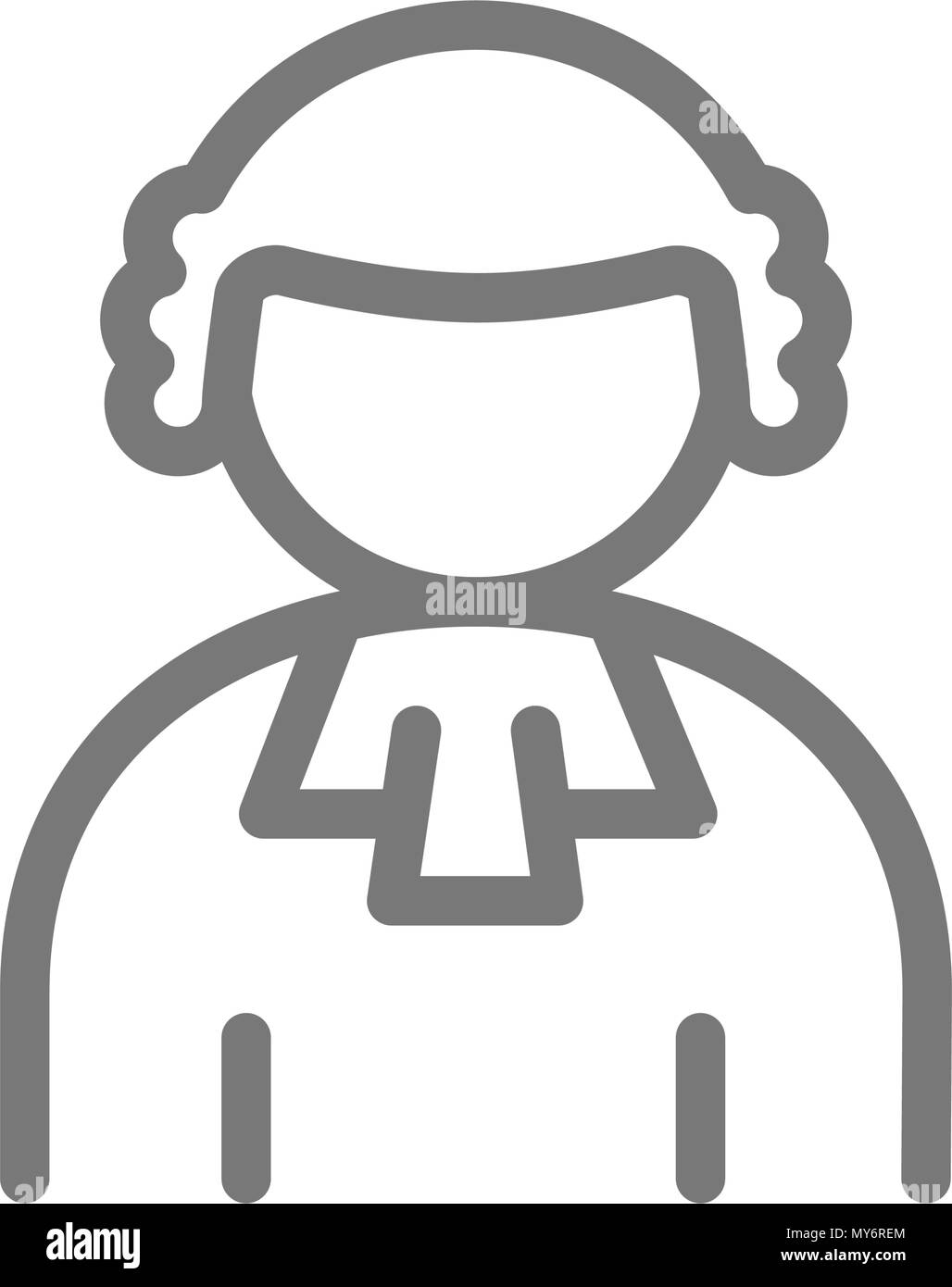 Simple judge line icon. Symbol and sign vector illustration design ...